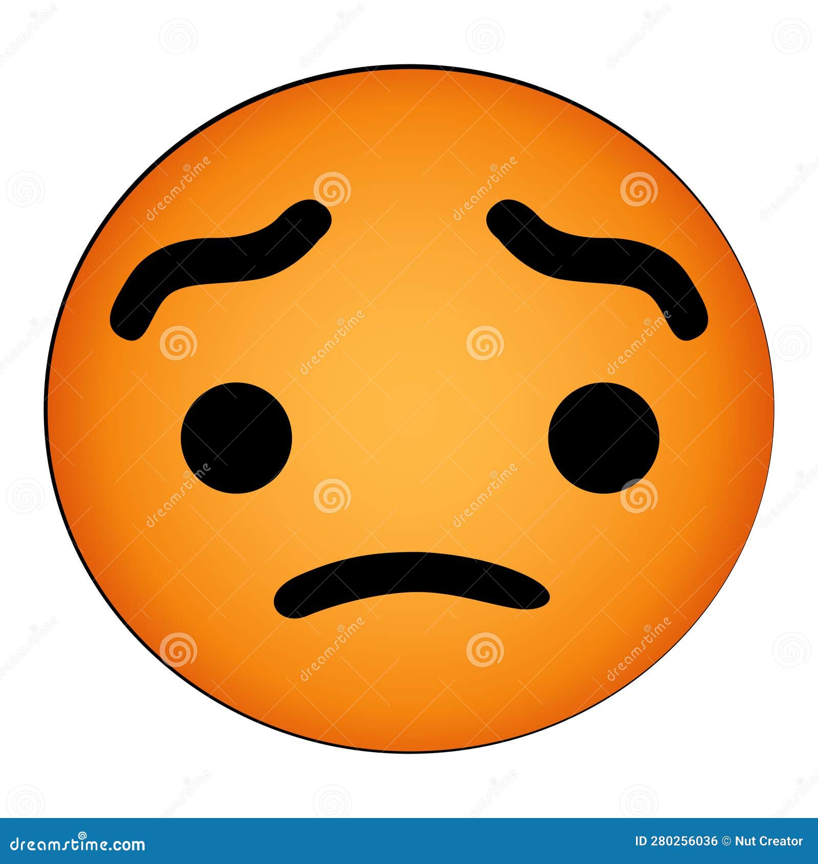 Emoji - Concerned Emoticon With Open Eyes And Medical Mask On Yellow ...