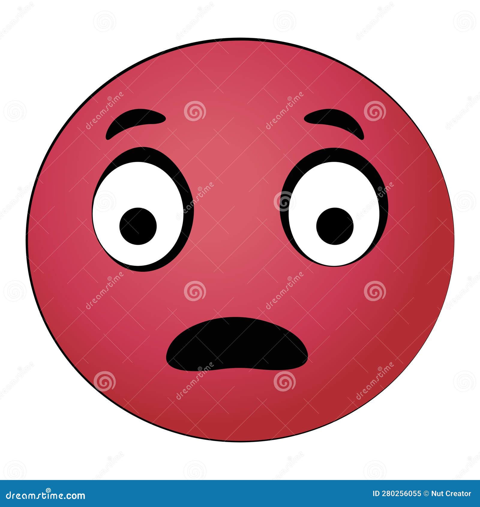 En Stunned Icon, Simple Line Art With Black Lines On White Background ...