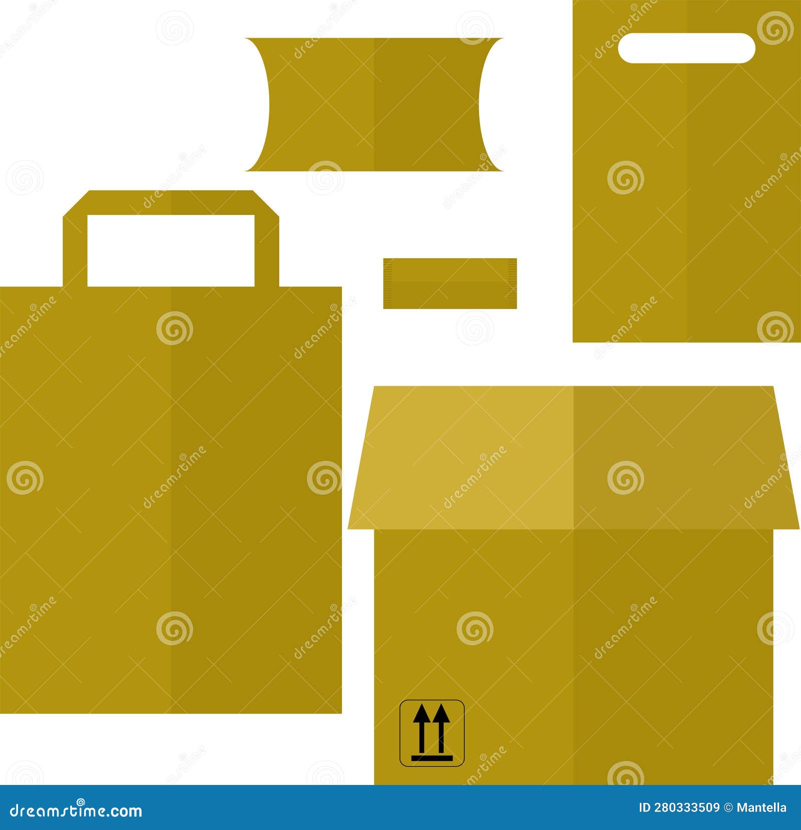 Isolated Illustrations of Different Packaging Stock Illustration ...