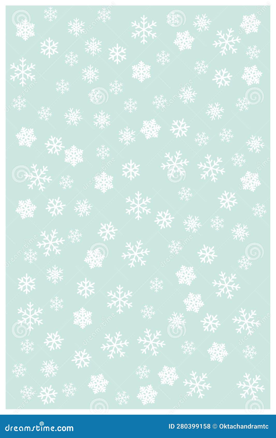 Seamless Pattern with Snowflakes on a Sky Blue Background. Stock Vector ...