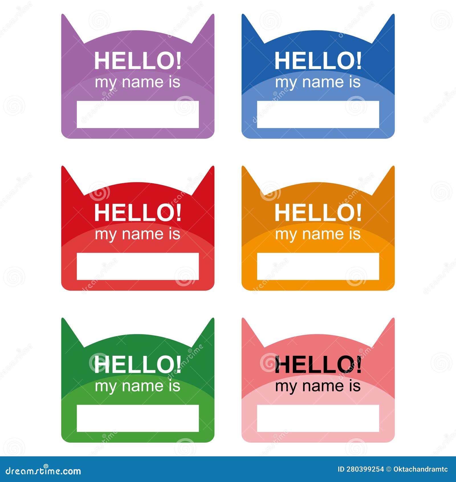 Cute Name Stickers. School Label Frames. Cartoon Borders With Funny ...