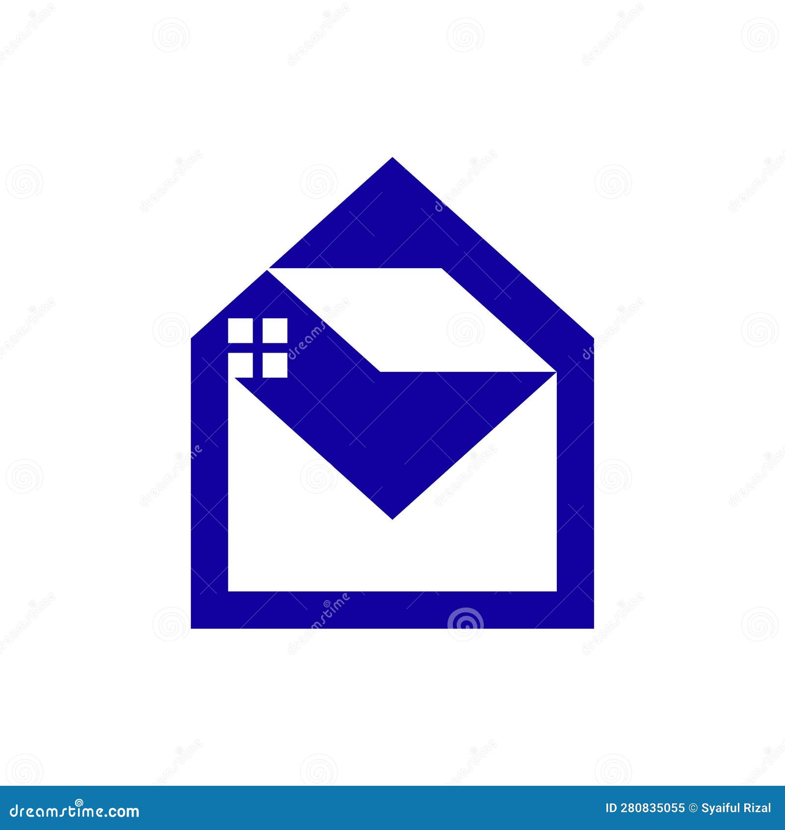 Home Message Logo stock illustration. Illustration of vector - 280835055