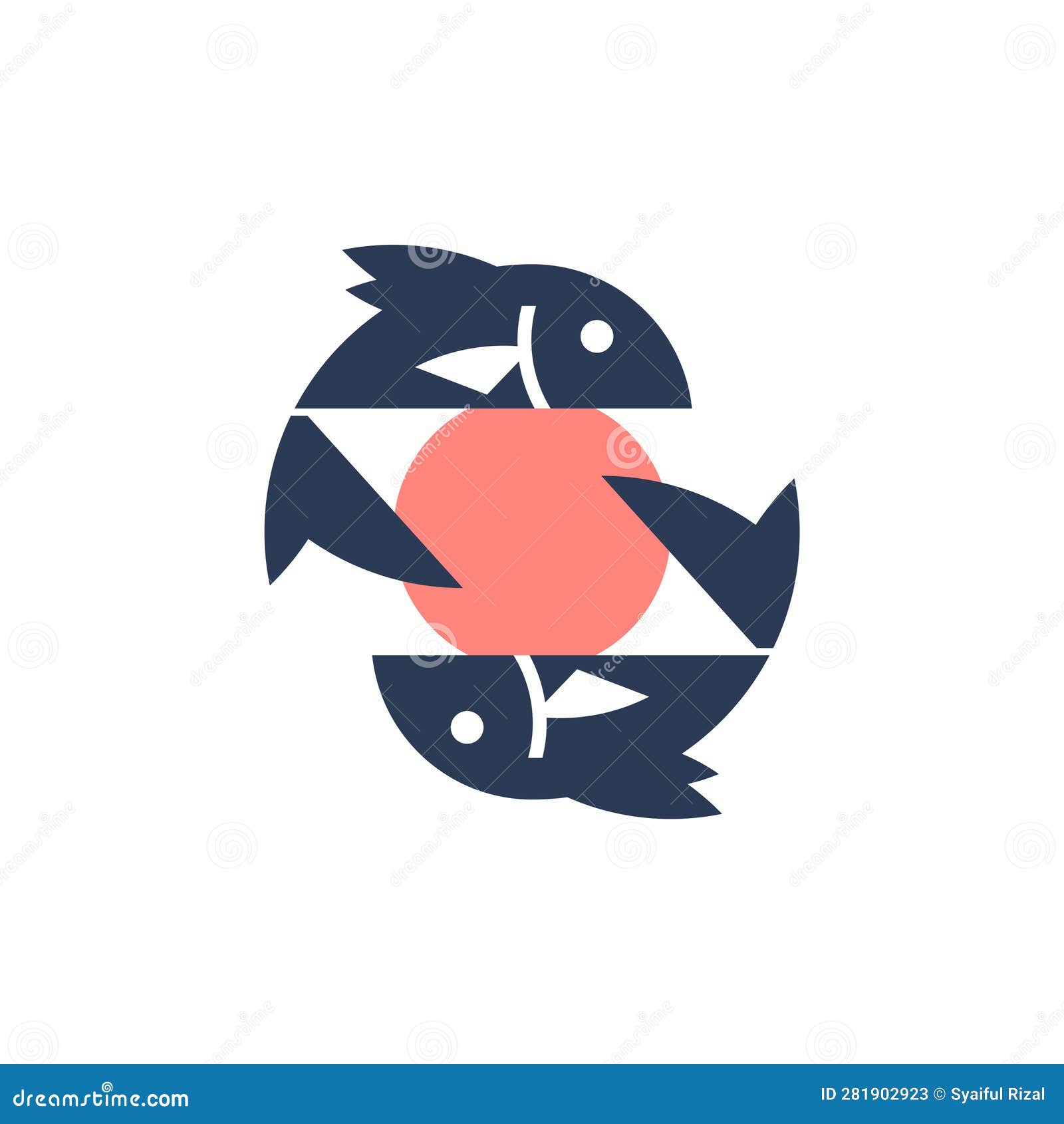 Fish Balance logo stock vector. Illustration of drawing - 281902923