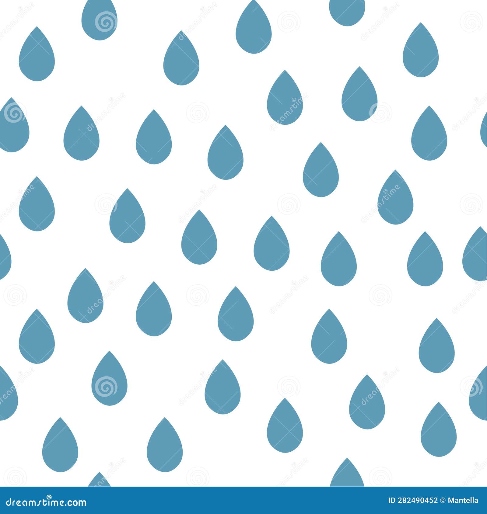 Children Basic Rain Drop Illustration Seamless Pattern Stock ...