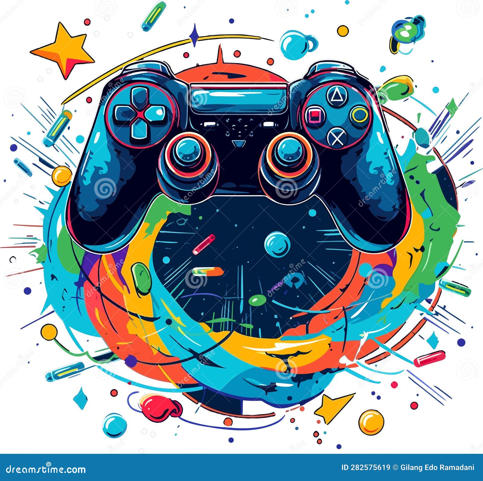 Game Console Stick Simpel Design Vector Ilustration Stock Vector ...