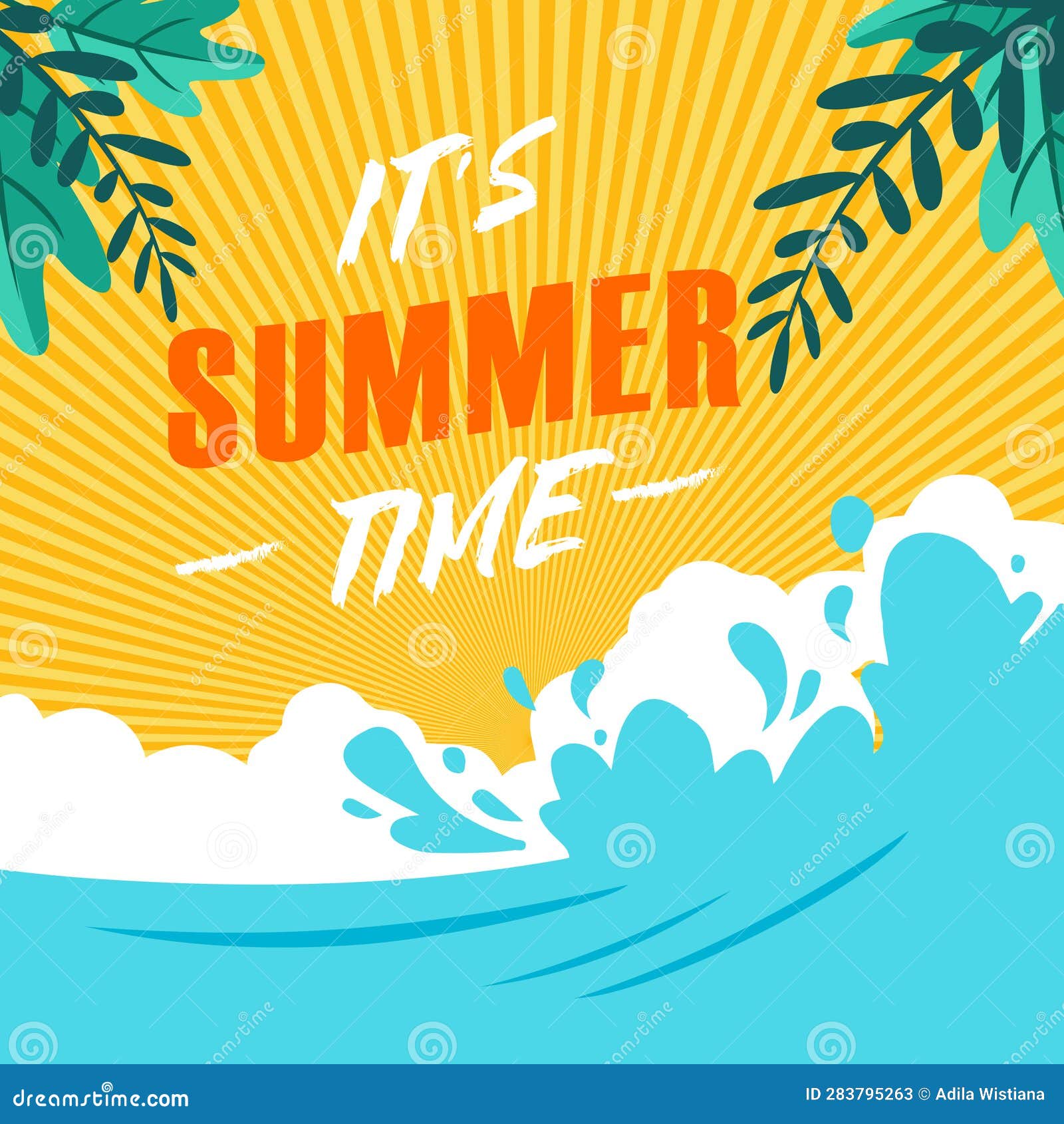 Welcome Summer or Hello Summer Concept Vector Stock Vector - Illustration of brand, vector ...