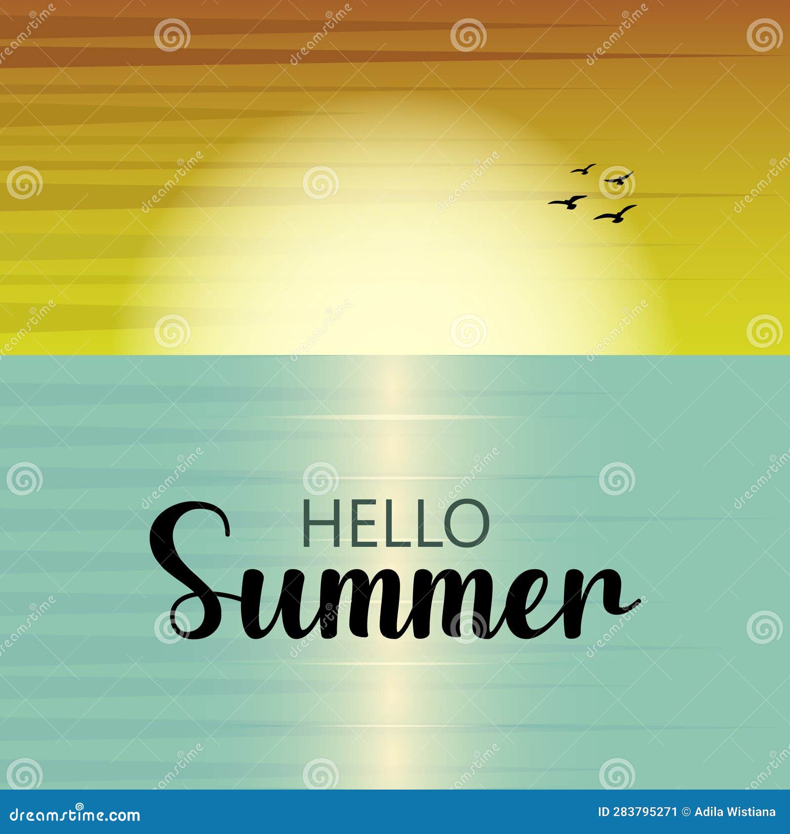 Welcome Summer or Hello Summer Concept Vector Stock Vector - Illustration of food, abstract ...