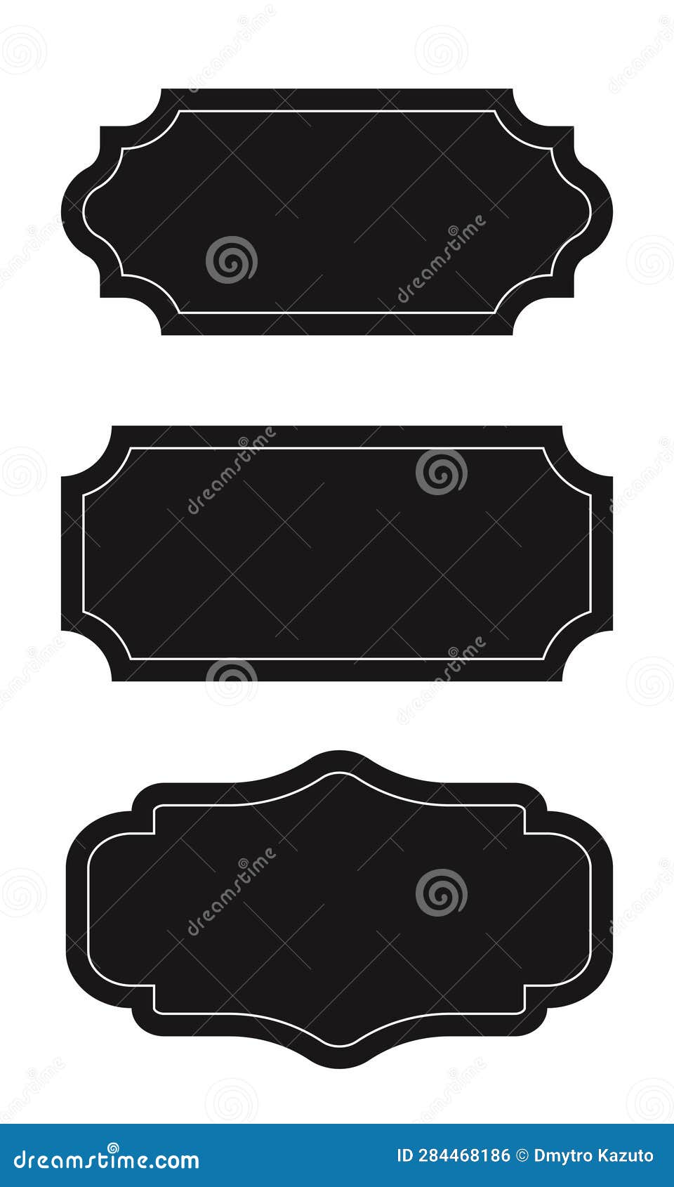 Blank Frame for Prices or Promotional Text. Signboard Stock Vector ...