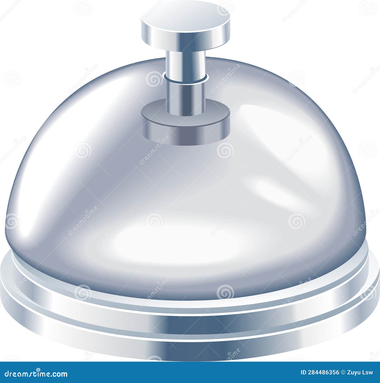 Service Bell Icon Flat Vector Illustration. Hand Drawn Cartoon Style ...