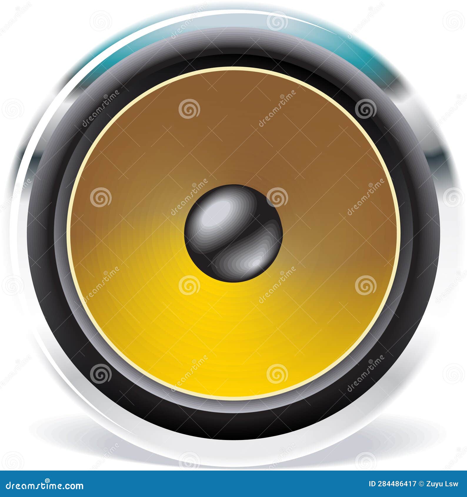 Yellow Audio Speaker Icon Logo Vector Illustration. Stock Vector ...