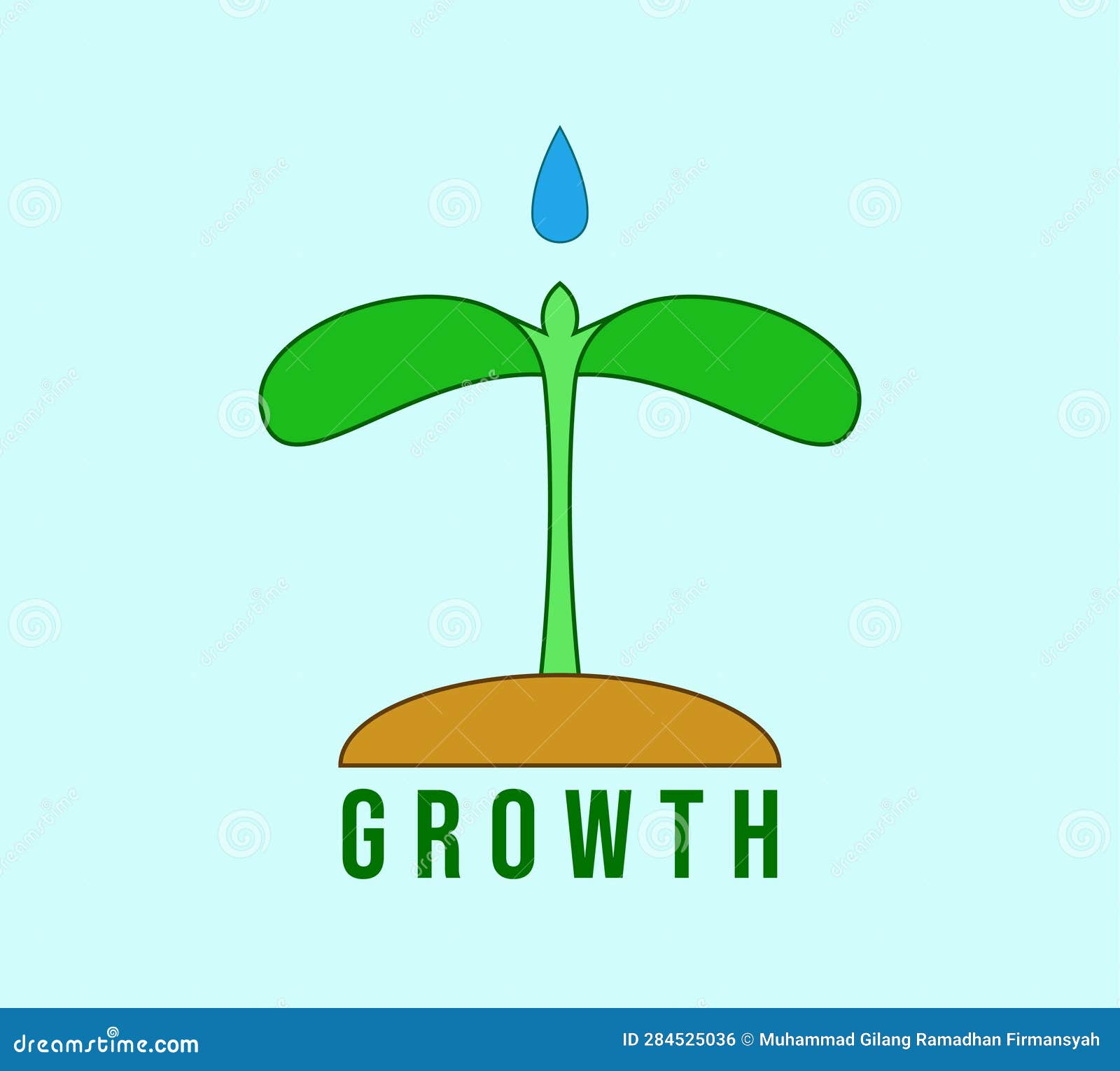 New growing plant logo stock vector. Illustration of advertising ...
