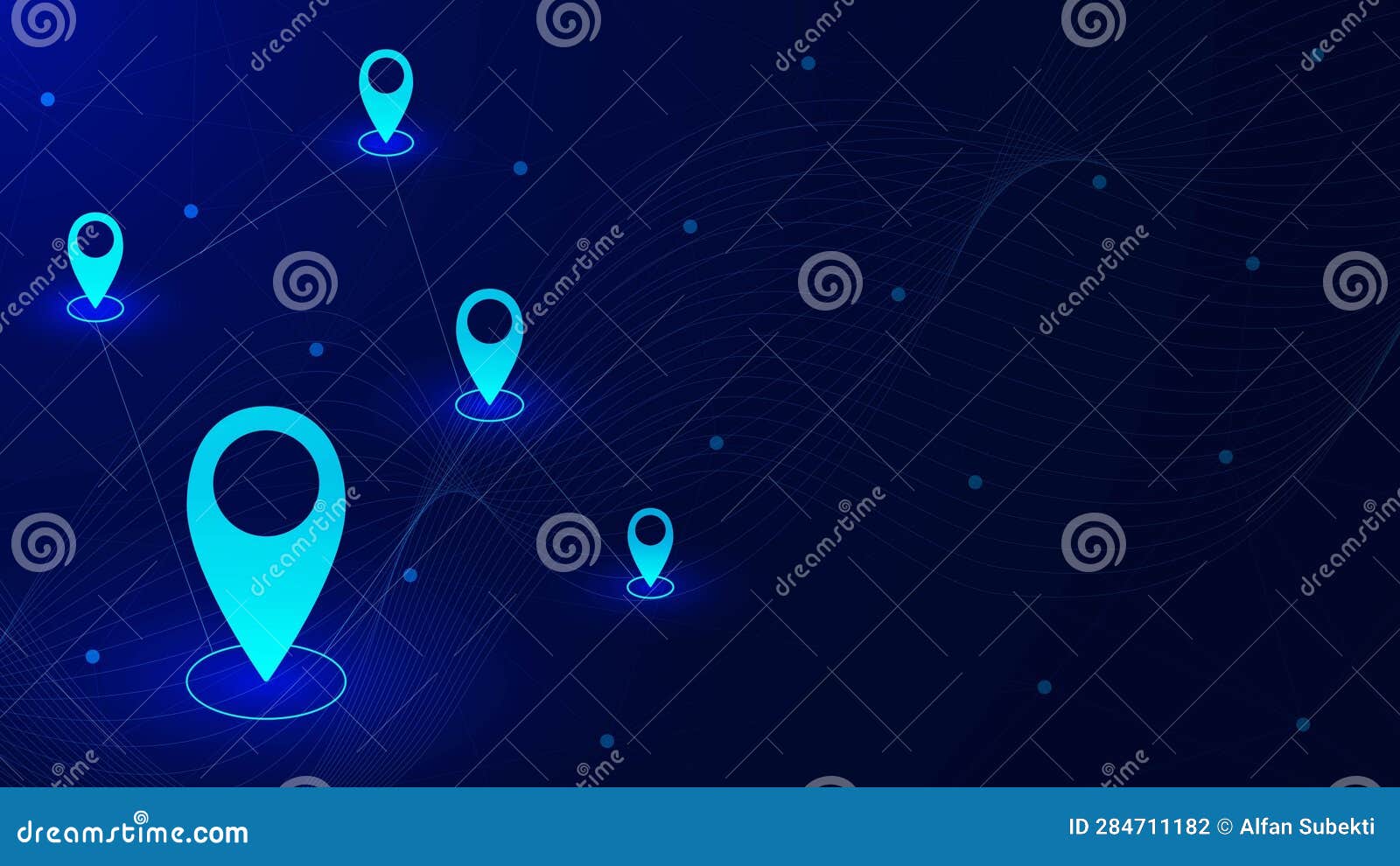 Abstract Futuristic Location Point. Stock Vector - Illustration of ...
