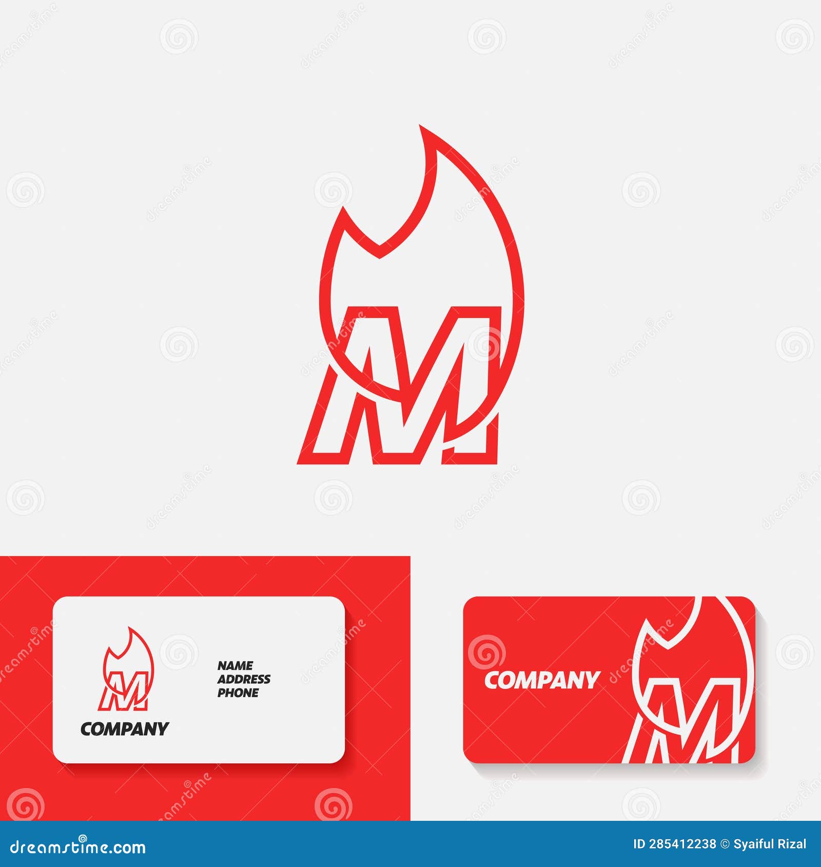 Fire Alphabet Logo M stock illustration. Illustration of alphabet ...