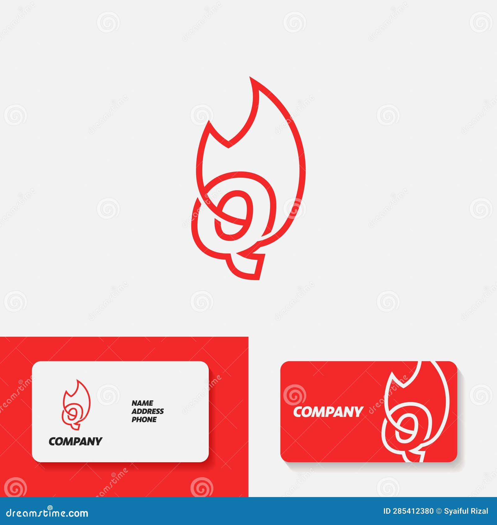 Fire Alphabet Logo Q stock illustration. Illustration of fire - 285412380