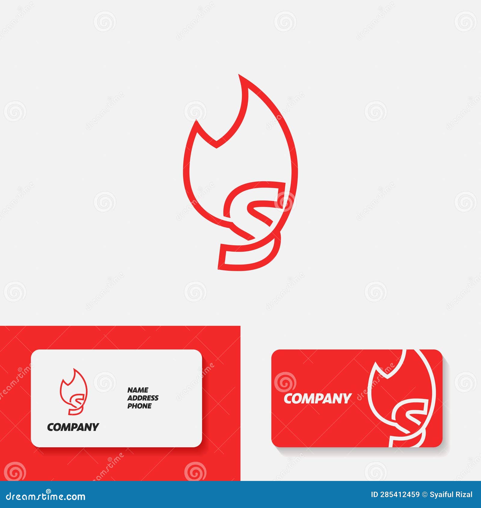 Fire Alphabet Logo S stock illustration. Illustration of logo - 285412459