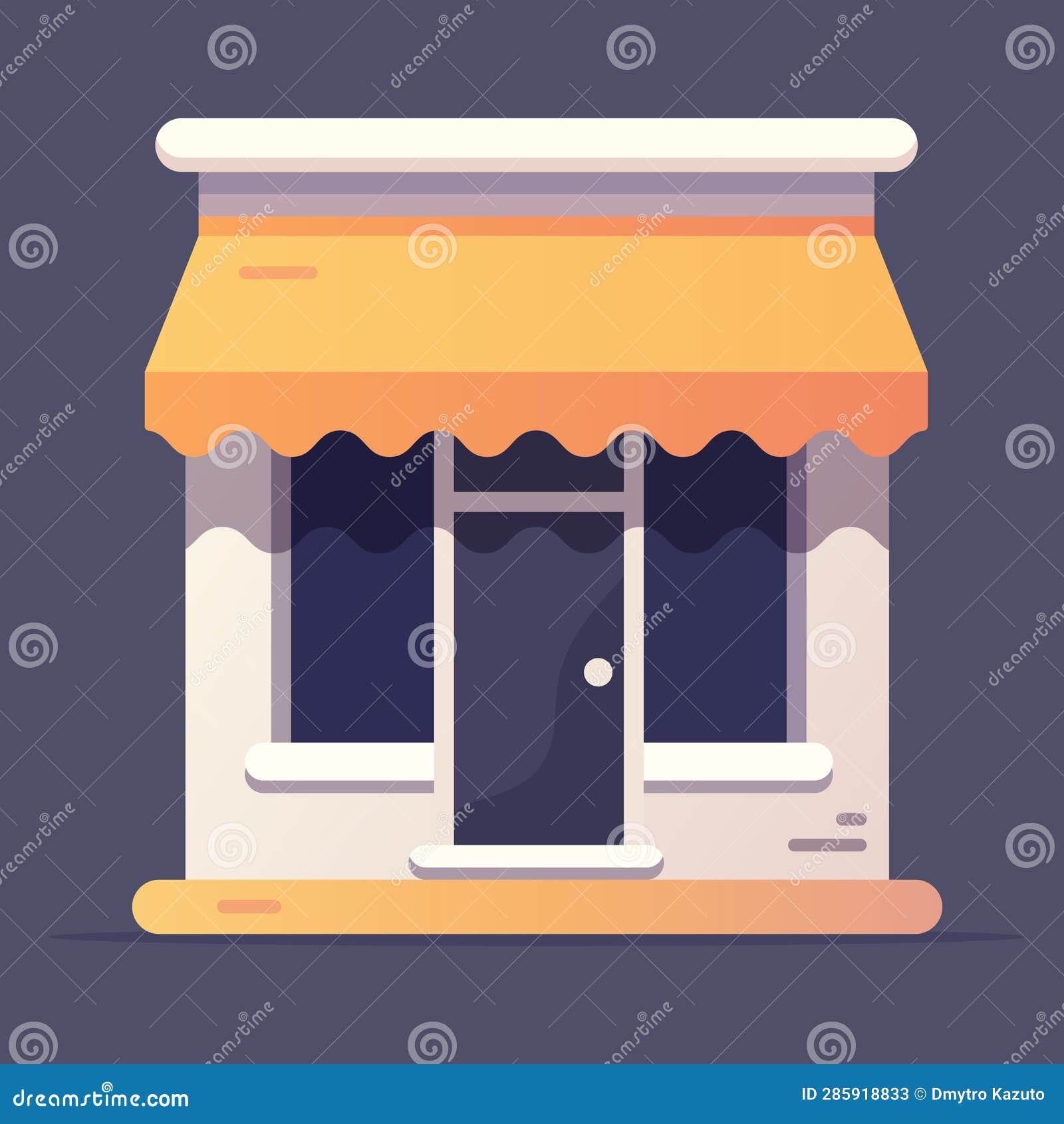 Shop Icon. Shop Icon in Cartoon Style. Vector Clipart Isolated on Blue ...