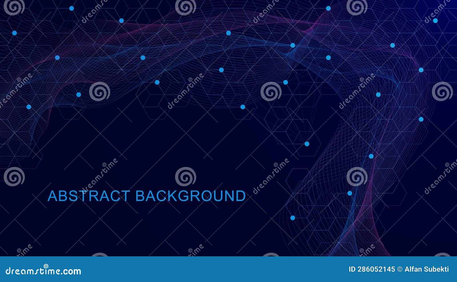 Abstract Geometric Background with Hexagon Pattern and Wave Flow. Stock ...