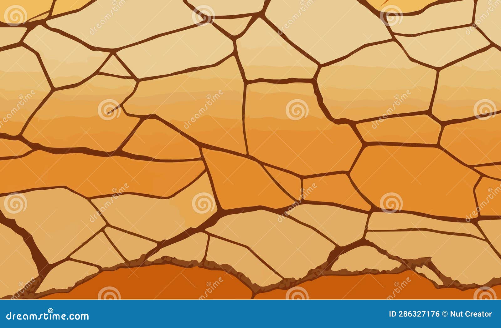 Dry Soil Surface Cracked Ground Texture Background. Stock Vector ...