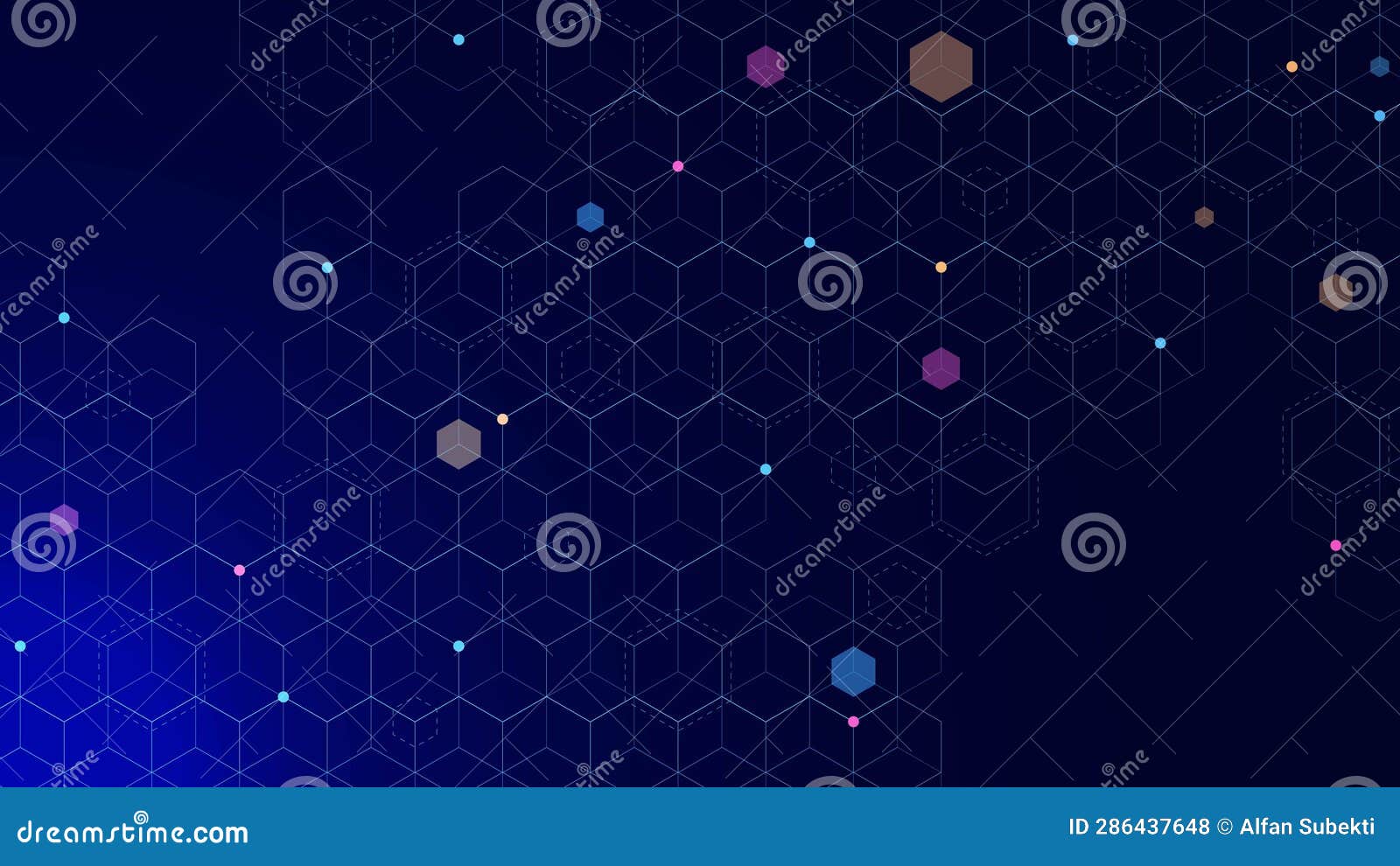 Abstract Science and Technology Background with Hexagon Pattern. Stock ...