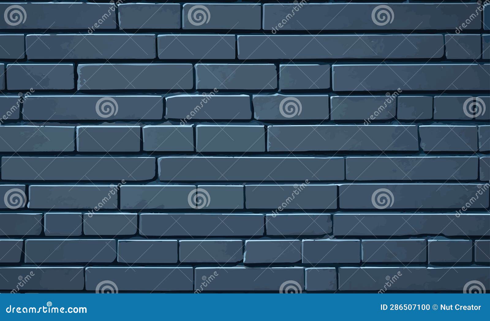 Brick Wall Blue Surface Texture Background. Brick Wall Pattern Vector ...
