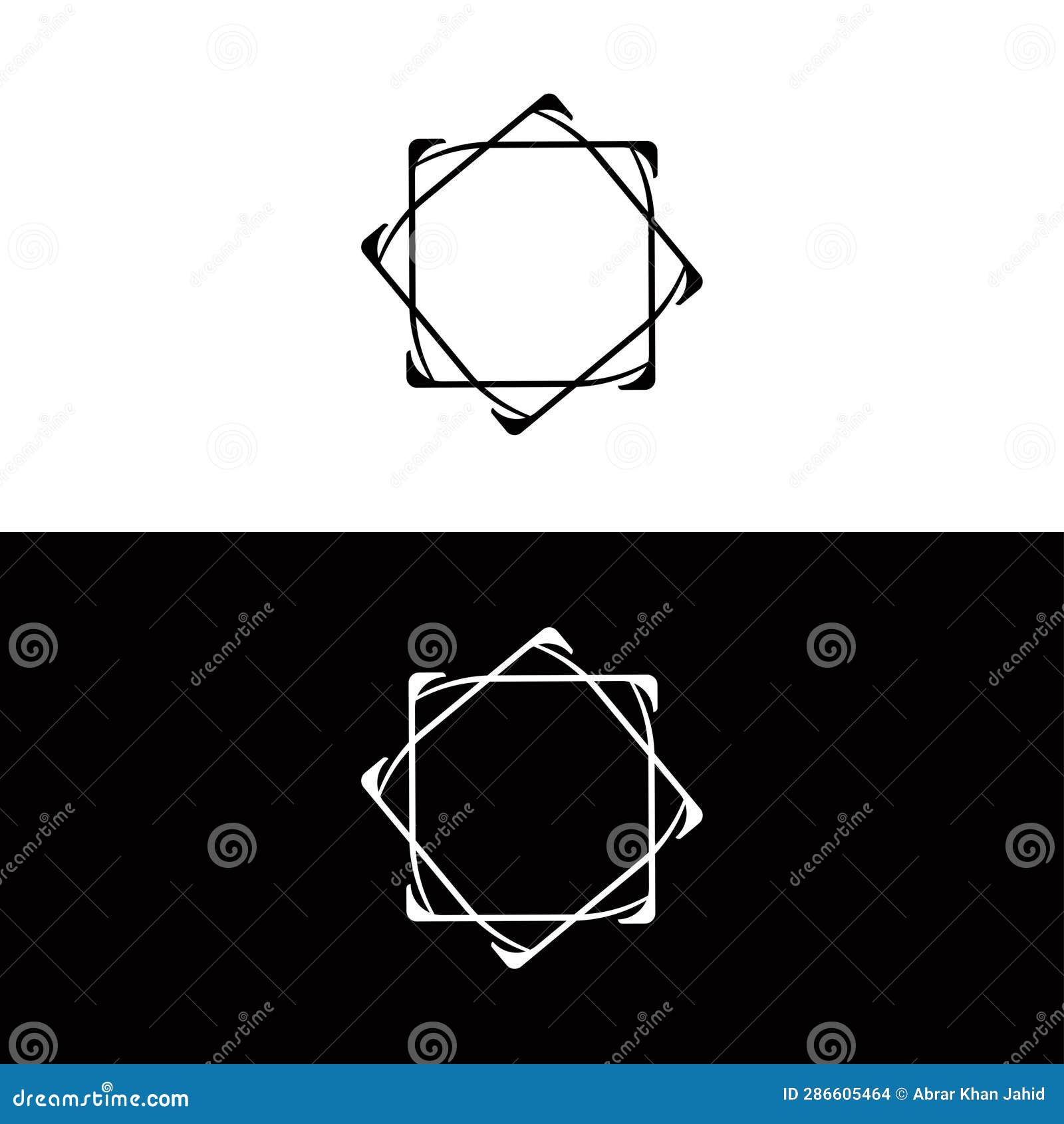 Rectangle Vector Logo Template Illustration Stock Vector - Illustration ...