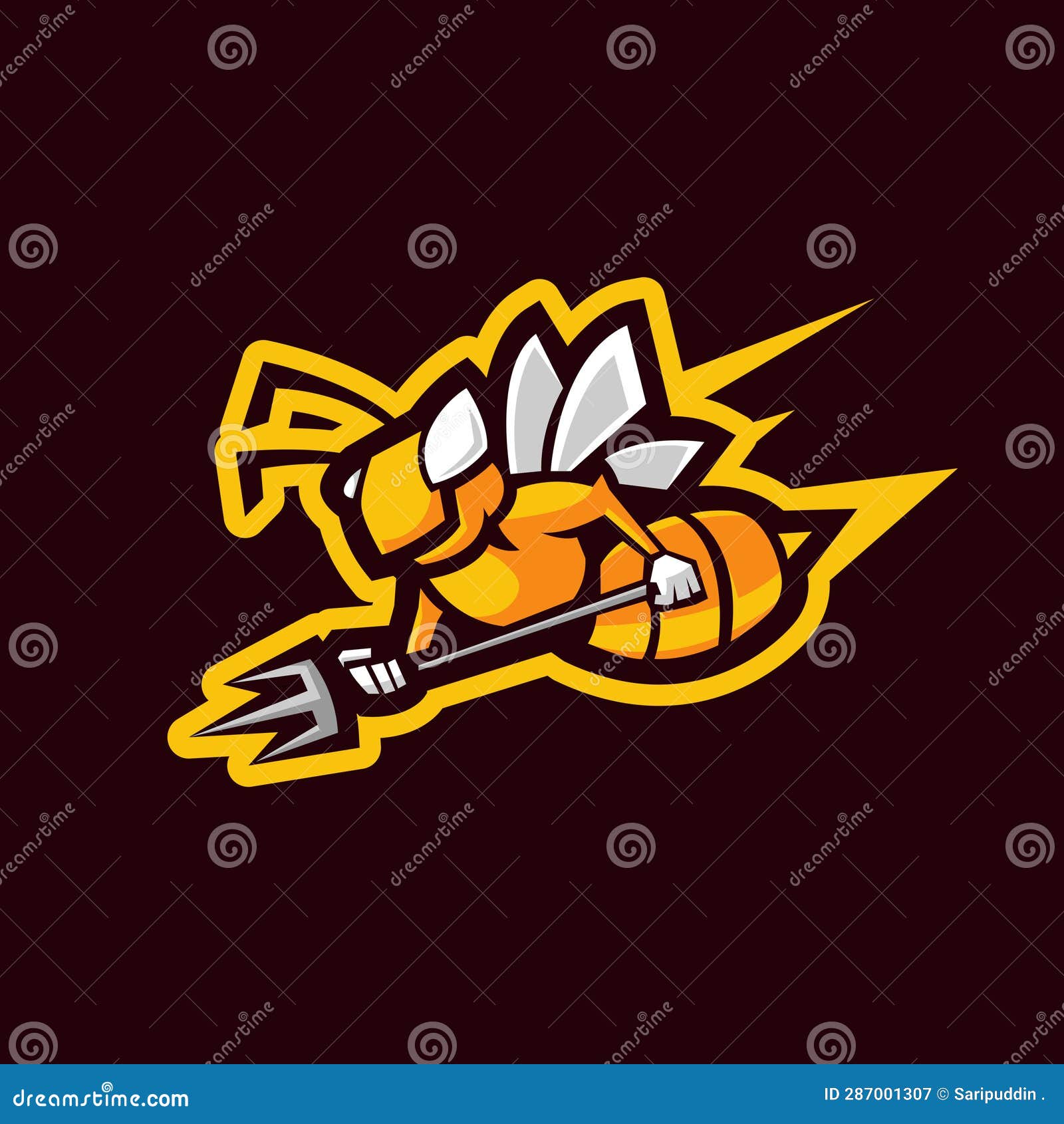 Bee attack stock vector. Illustration of character, beekeeping - 287001307