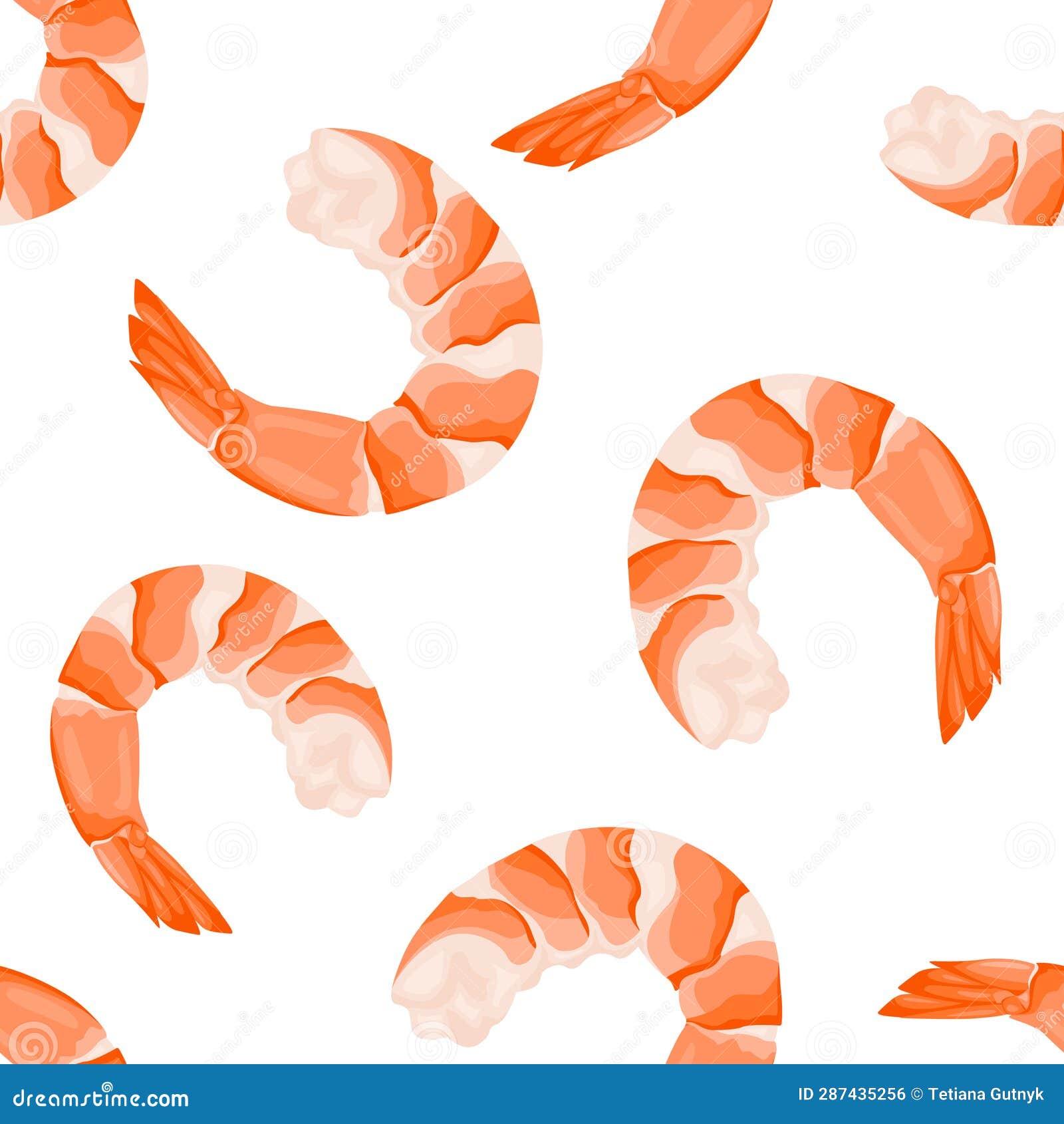 Cooked Prawn Or Tiger Shrimp Vector Illustration Monochrome Isolated On ...