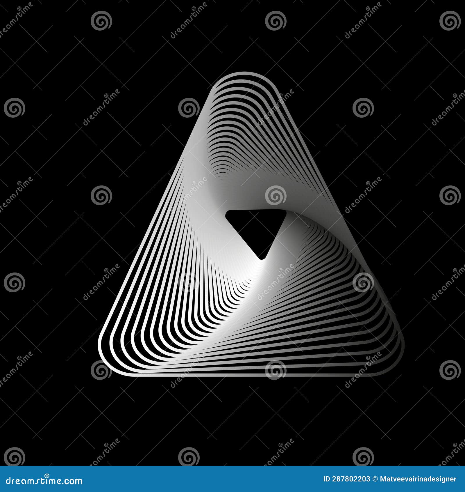 Logs in the Form of a Triangle with a Silver Gradient Stock ...