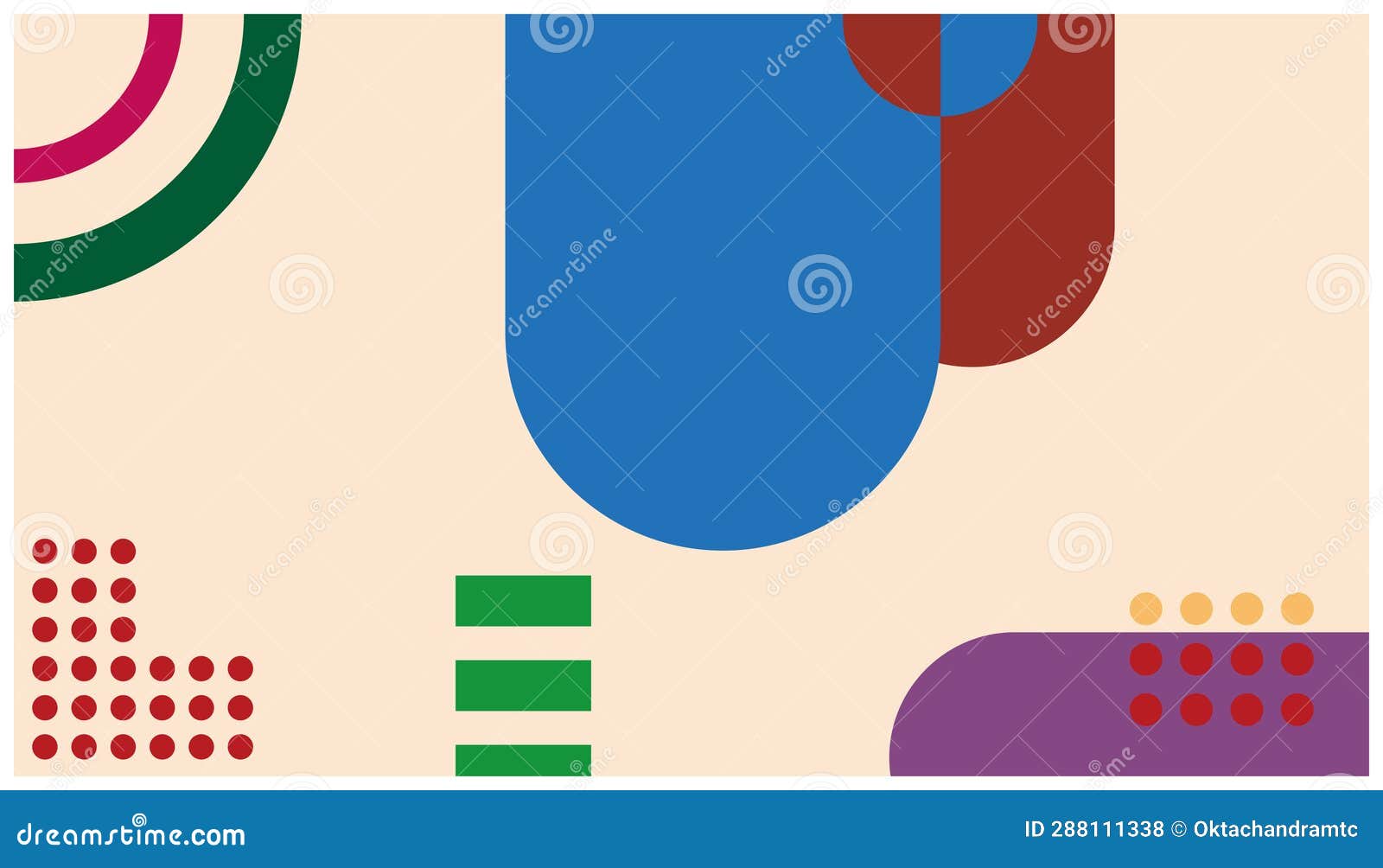 Abstract Background with Geometric Shapes and Dots. Abstract Background ...