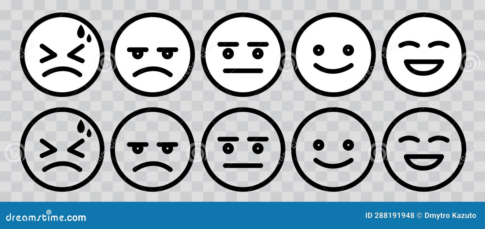 Likert Scale. Rating Scale Or Pain Scale In The Form Of Emoticons ...