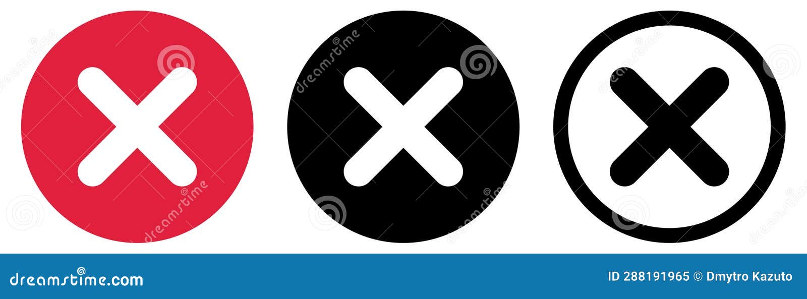Cancel. Cross Icon Set. Red Round 3d Buttons. Vector Clipart. Stock ...