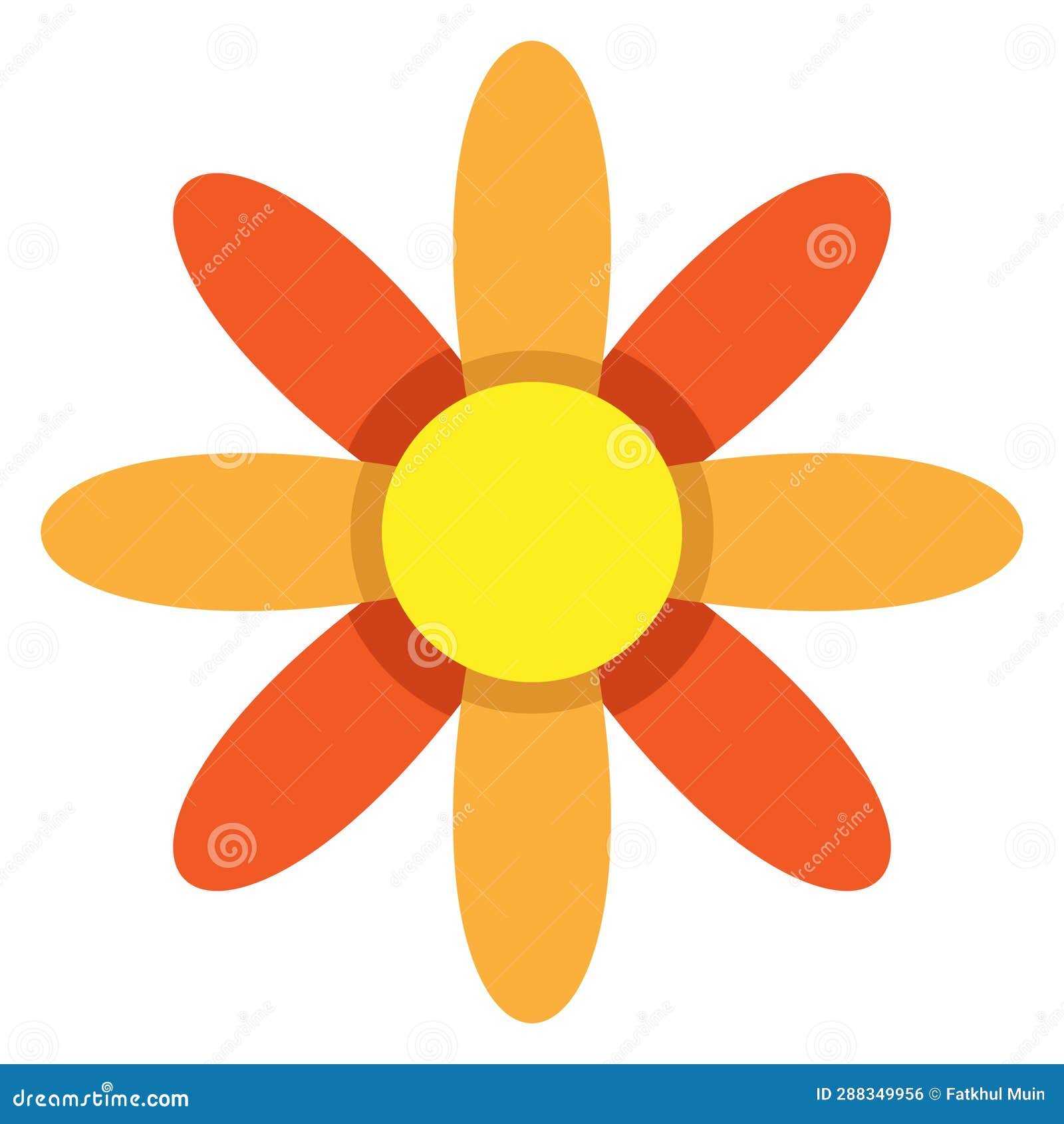 Sun flower flat vector stock vector. Illustration of pattern - 288349956