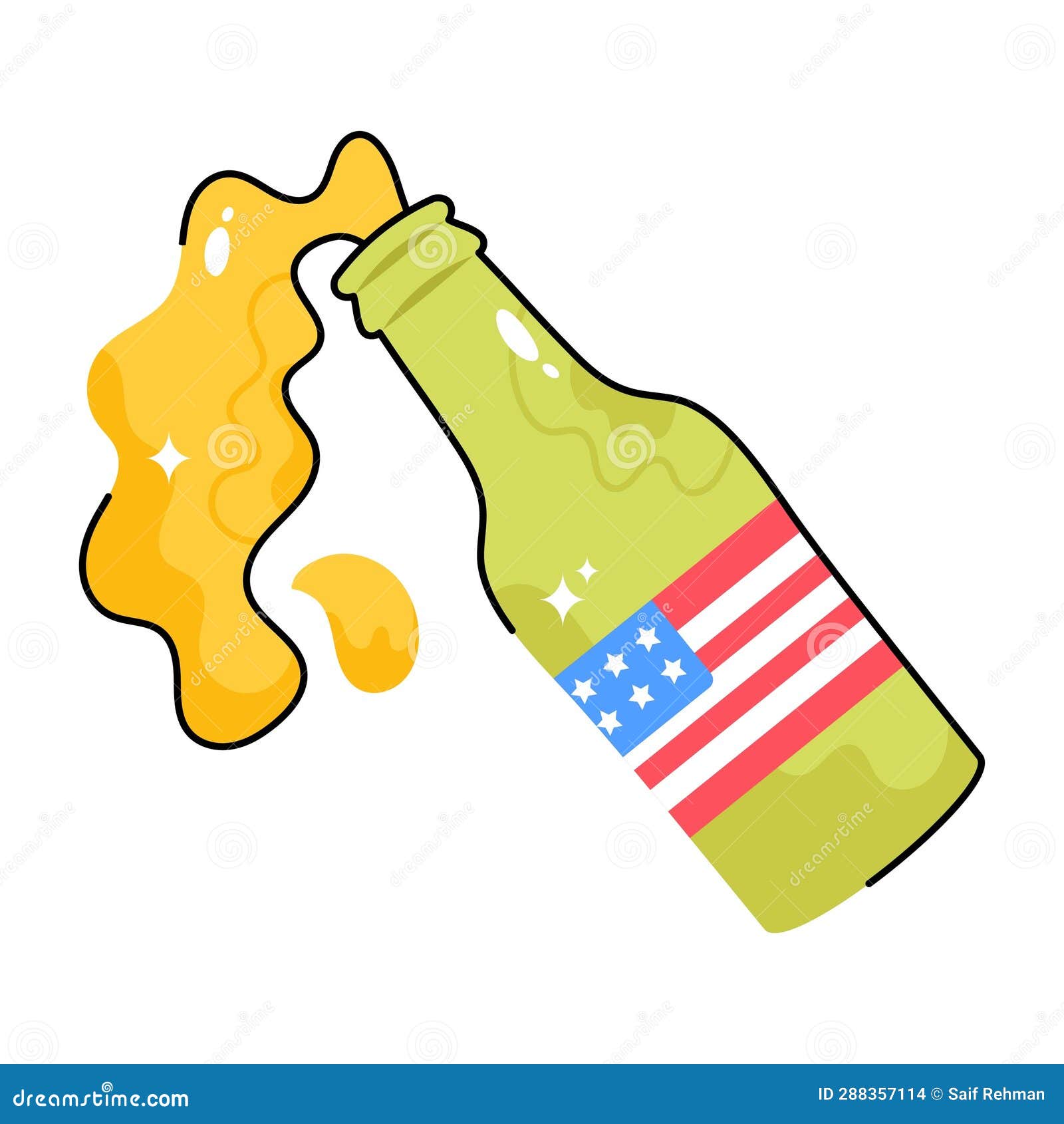 Champagne Doodle Vector Colorful Icon. EPS 10 File Stock Illustration ...
