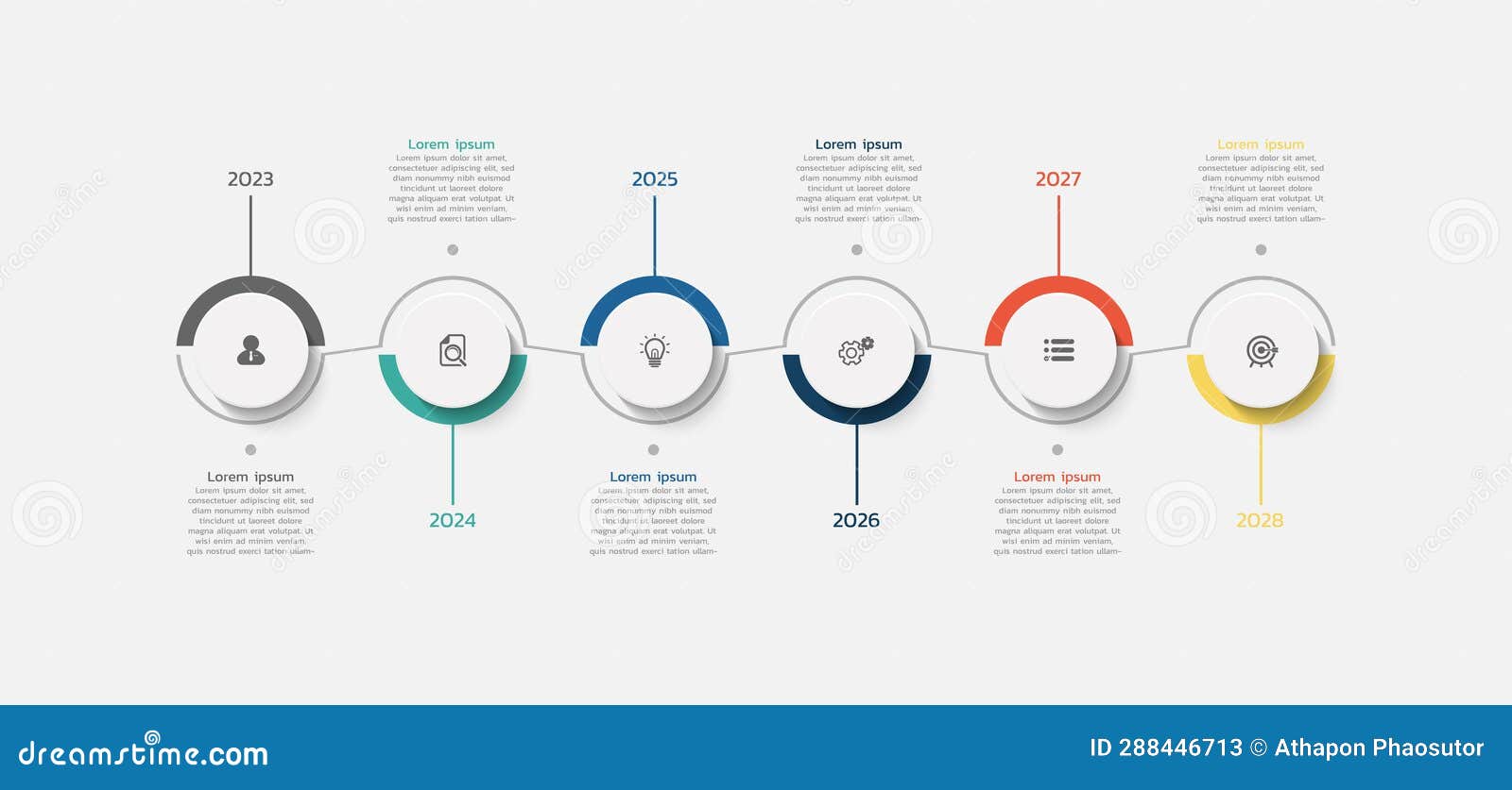 Vector Business Infographic Timeline Background Design Template Stock ...