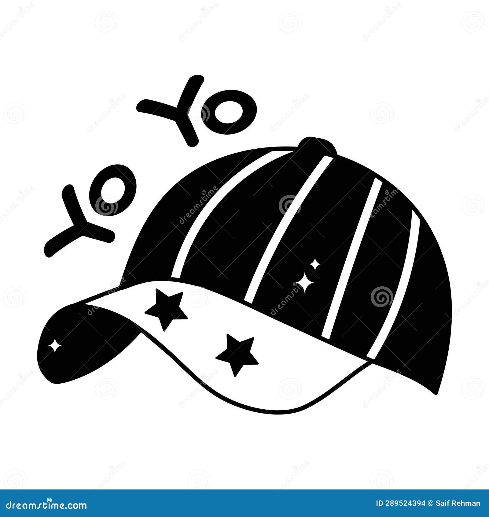 Cap Doodle Vector Solid Icon. EPS 10 File Stock Vector - Illustration ...