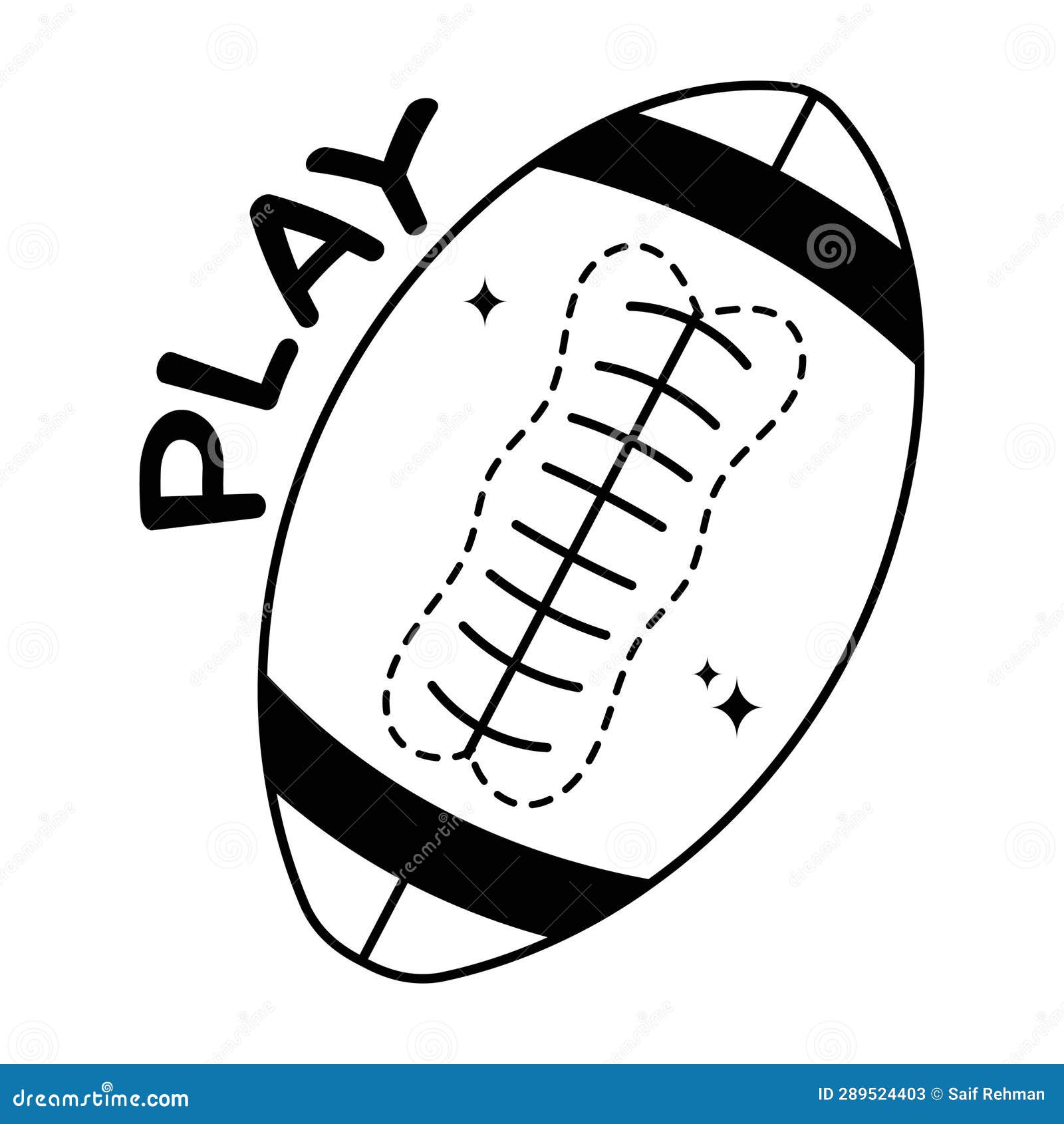 Rugby Doodle Vector Solid Icon. EPS 10 File Stock Illustration ...