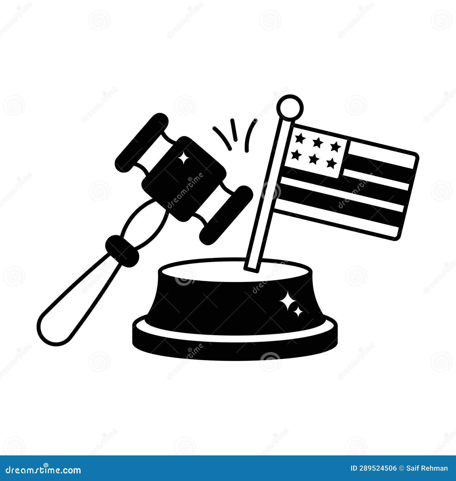 US Law Doodle Vector Solid Icon. EPS 10 File Stock Illustration ...