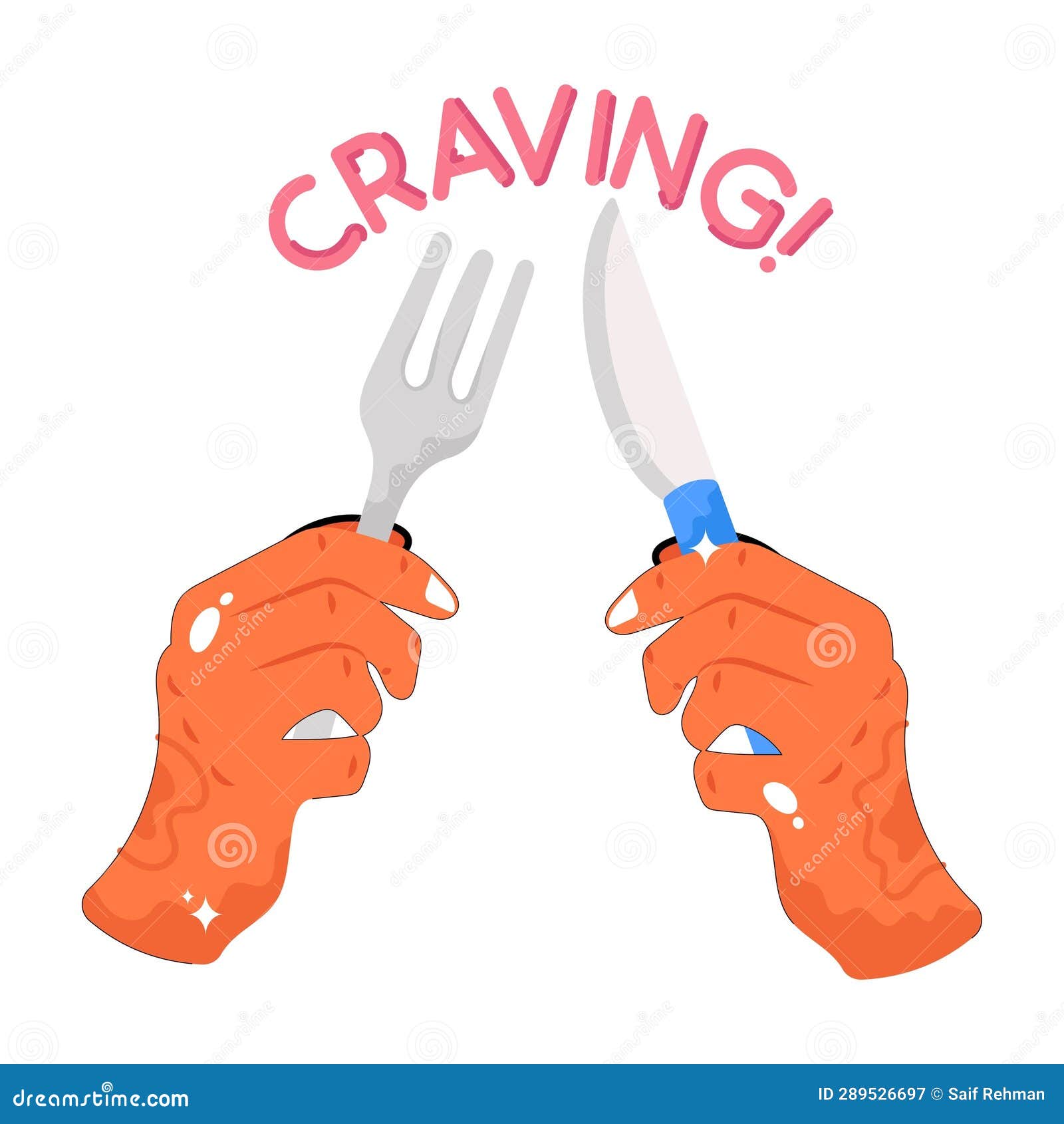 Food Craving Doodle Vector Colorful Sticker. EPS 10 File Stock ...