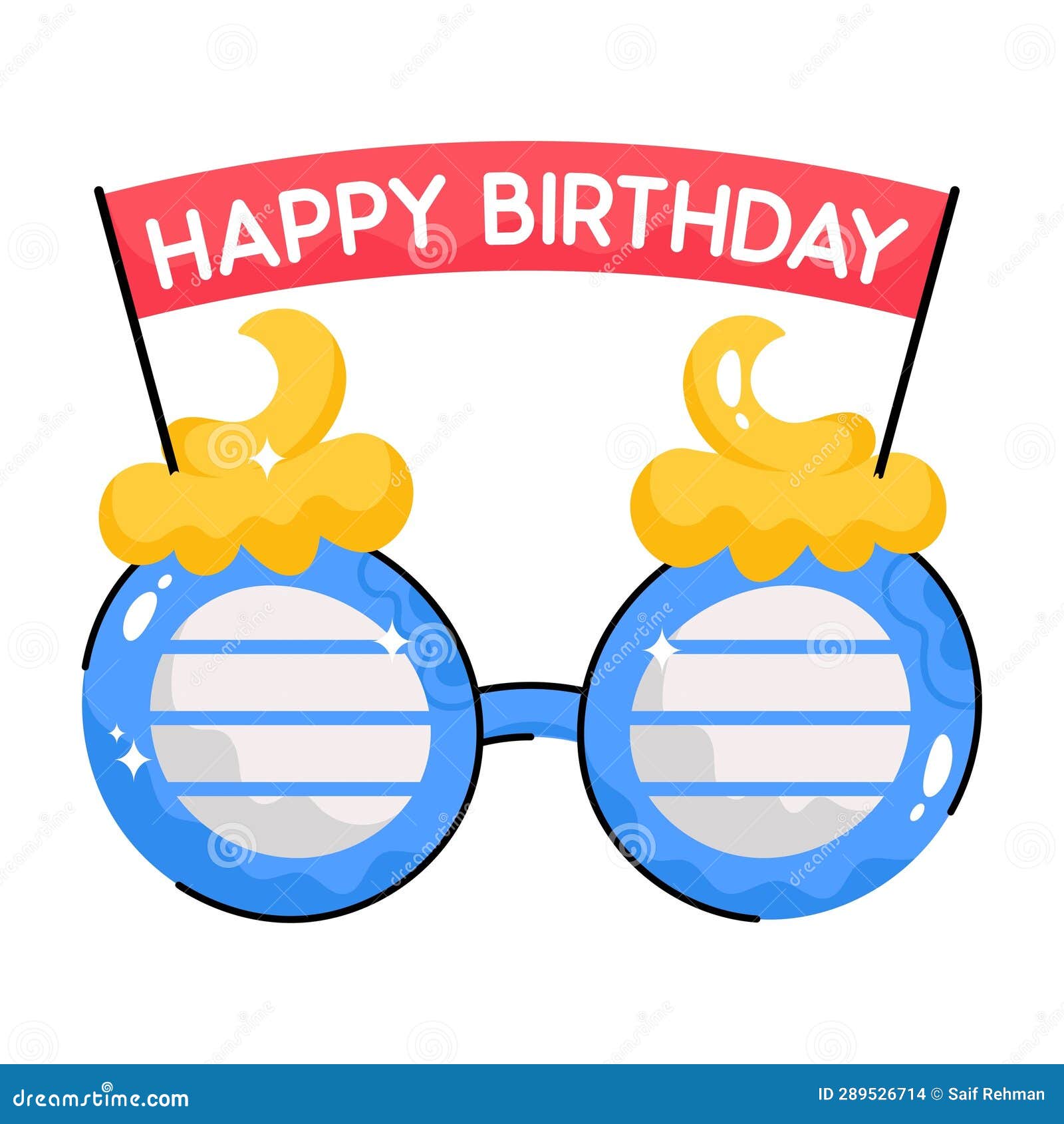 Party Glasses Doodle Vector Colorful Sticker. EPS 10 File Stock ...