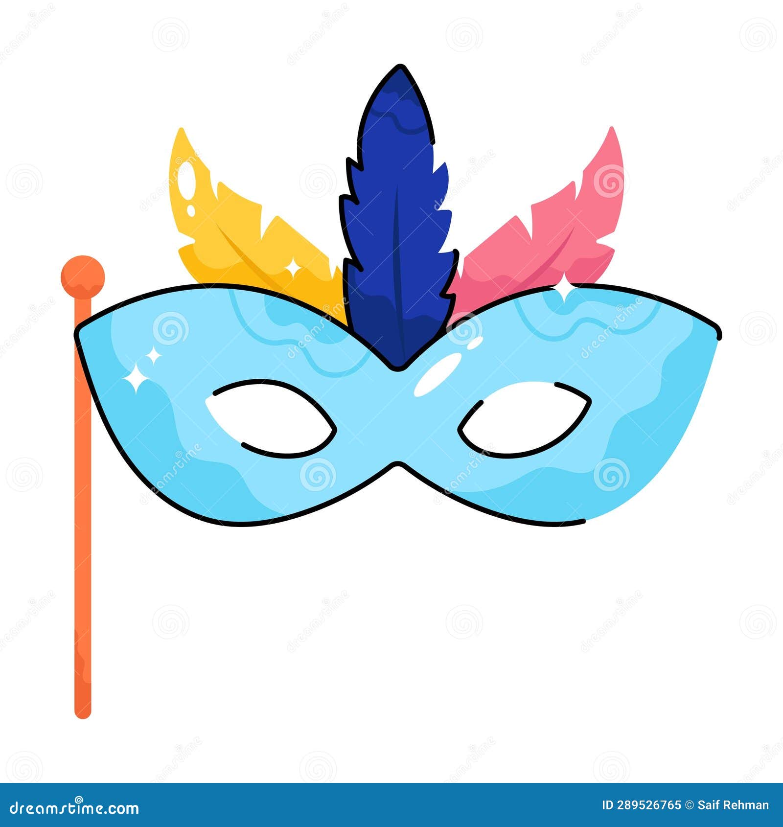 Eye Mask Doodle Vector Colorful Sticker. EPS 10 File Stock Illustration ...