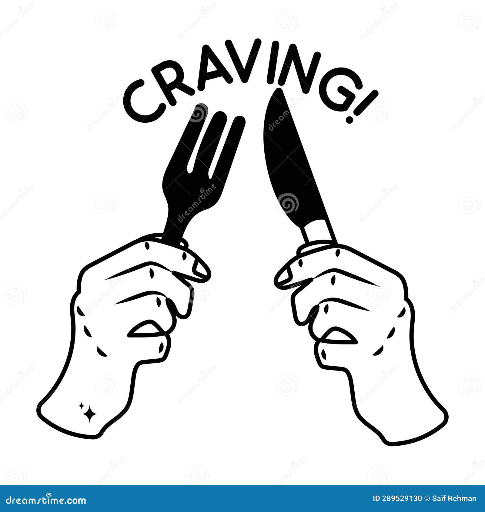 Food Craving Doodle Vector Solid Sticker. EPS 10 File Stock ...