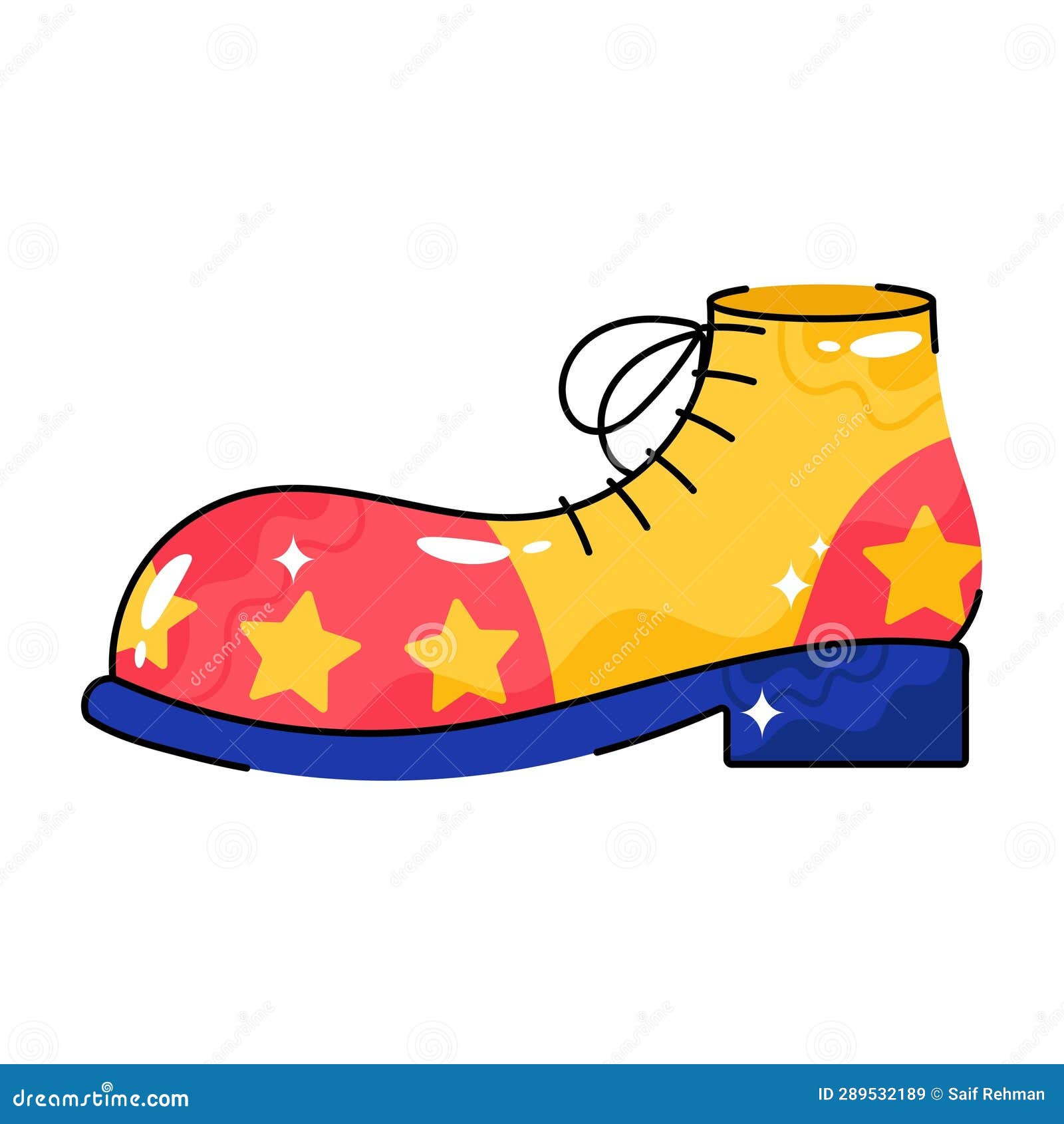 Carnival Shoe Doodle Vector Colorful Sticker. EPS 10 File Stock Vector ...