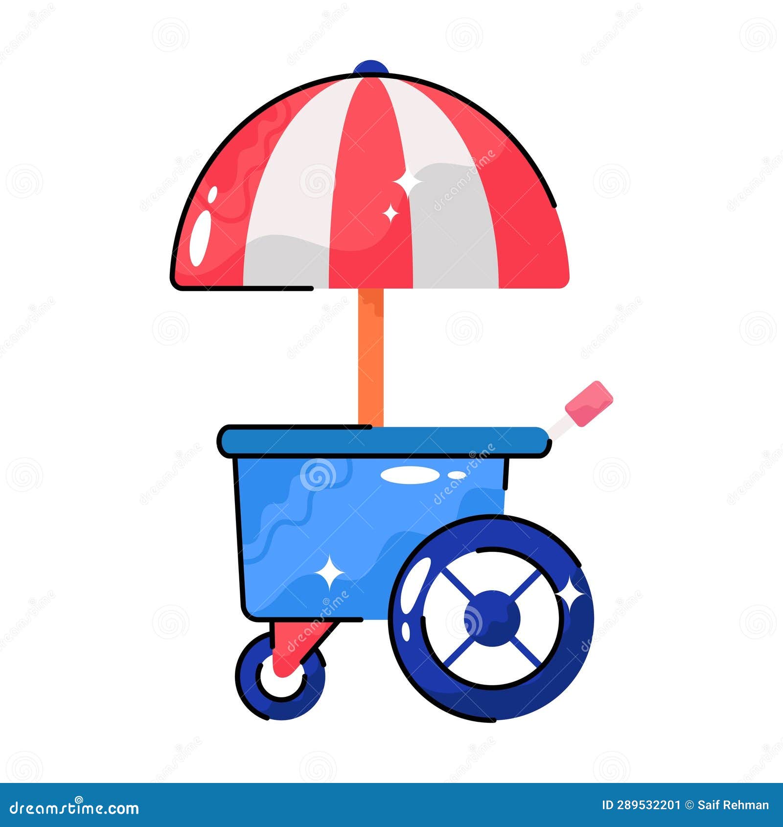 Food Stand Doodle Vector Colorful Sticker. EPS 10 File Stock ...