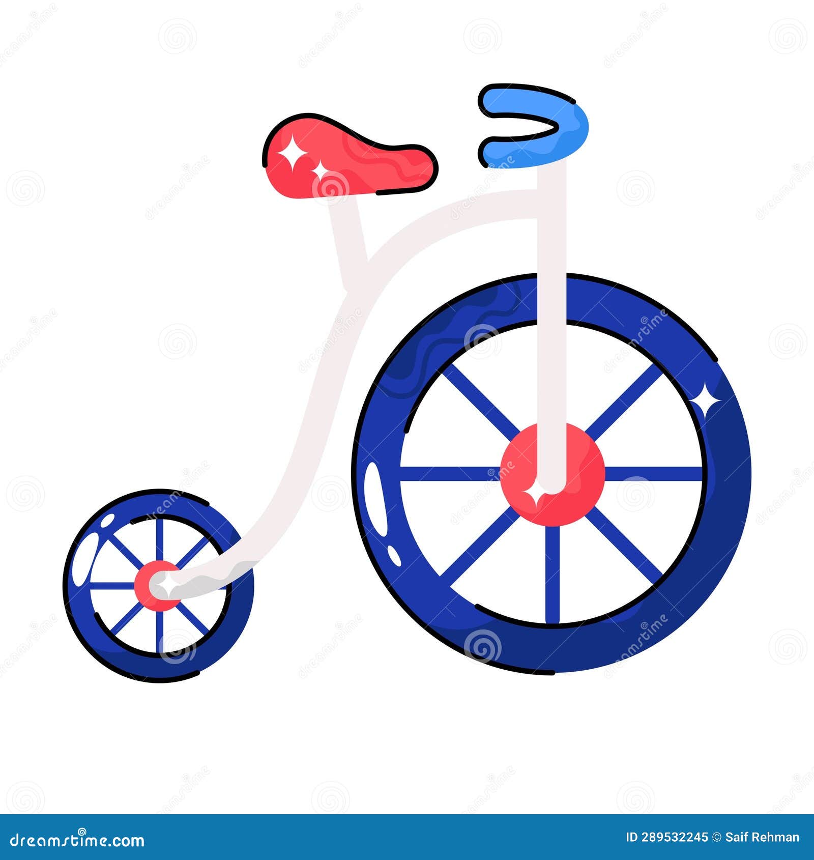 Cycle Doodle Vector Colorful Sticker. EPS 10 File Stock Illustration ...