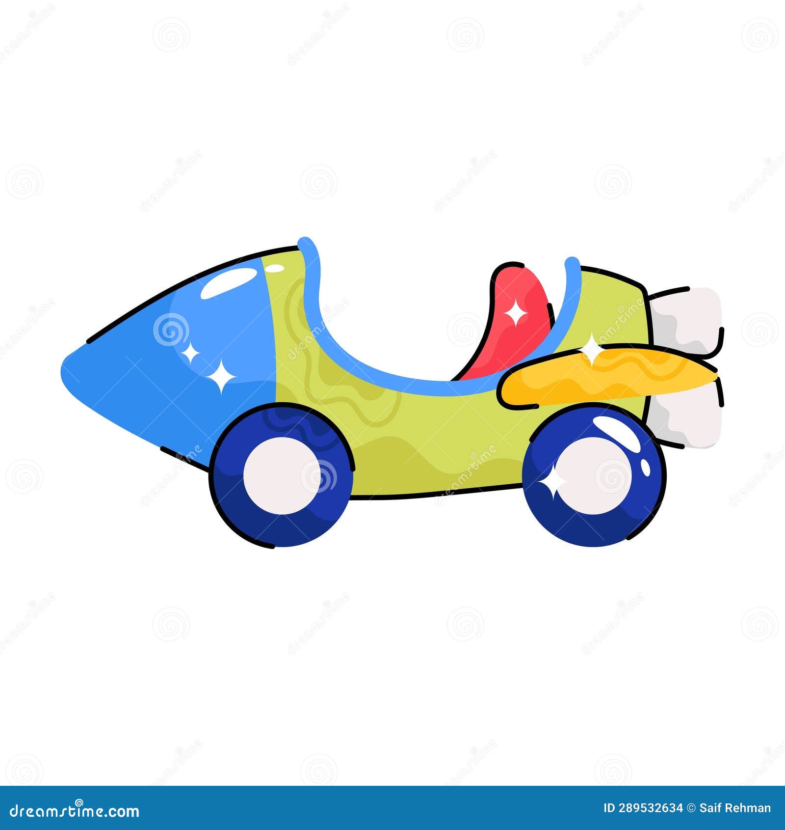 Ride Doodle Vector Colorful Sticker. EPS 10 File Stock Illustration ...