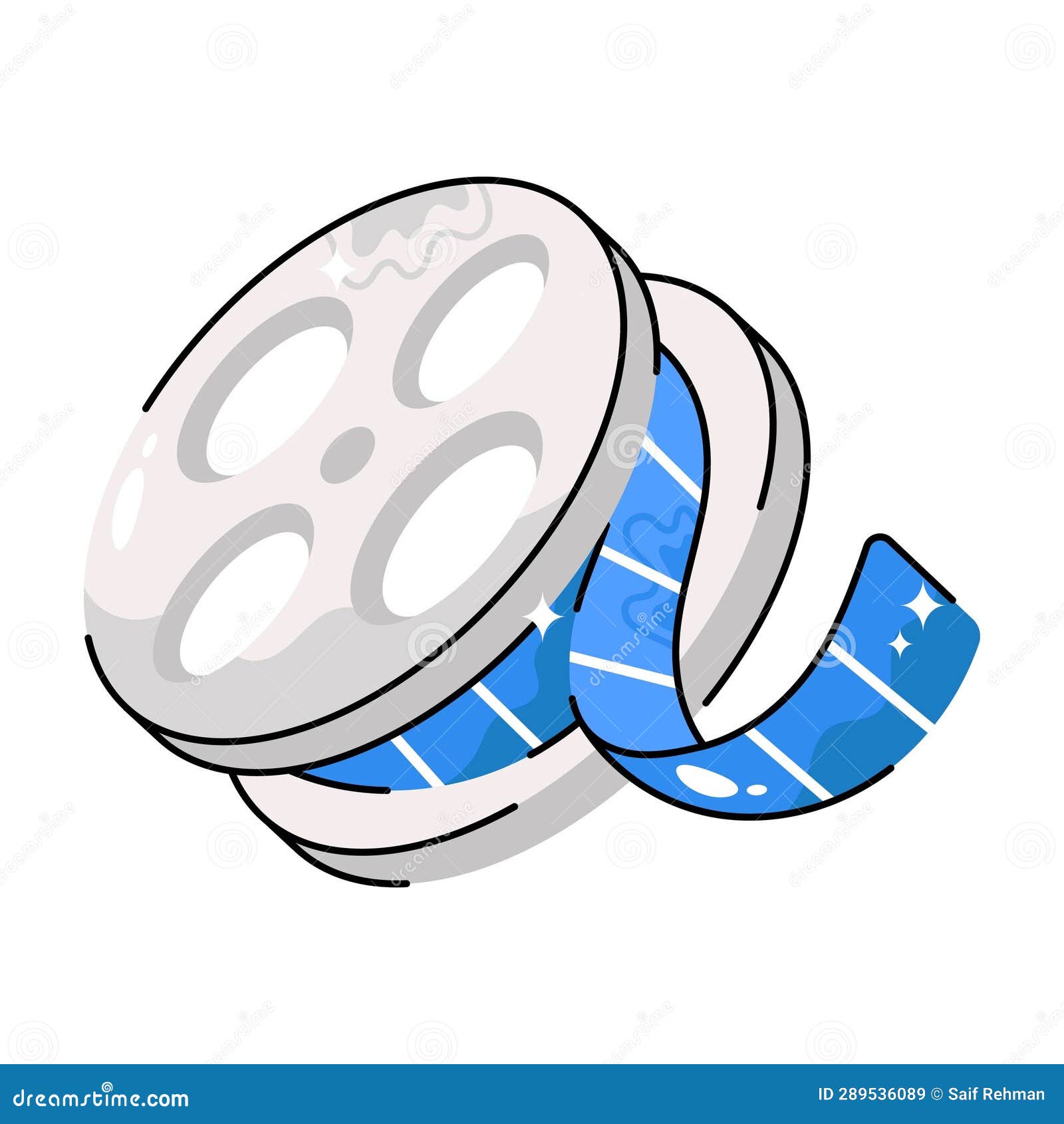 Reel Doodle Vector Colorful Sticker. EPS 10 File Stock Illustration ...