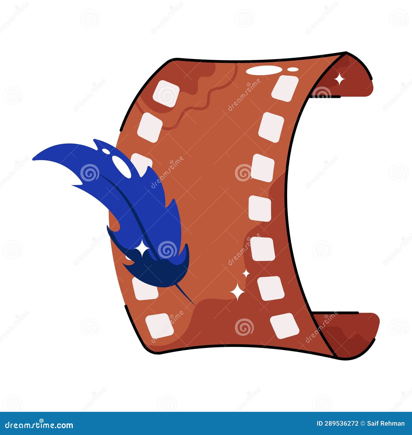 Movie Reel Doodle Vector Colorful Sticker. EPS 10 File Stock ...