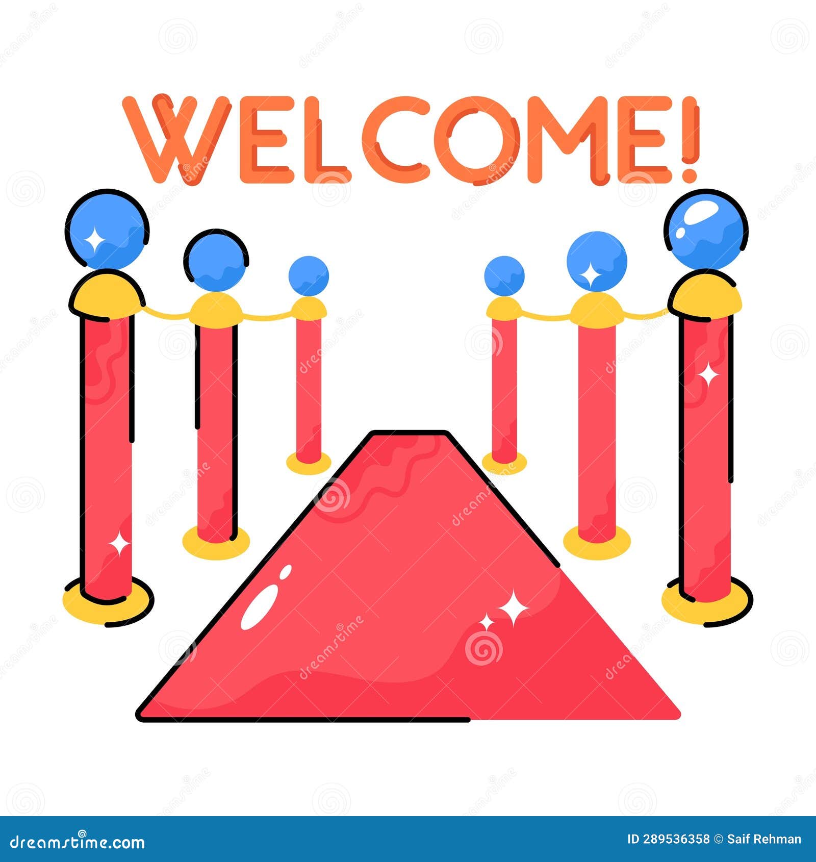 Welcome Doodle Vector Colorful Sticker. EPS 10 File Stock Vector ...