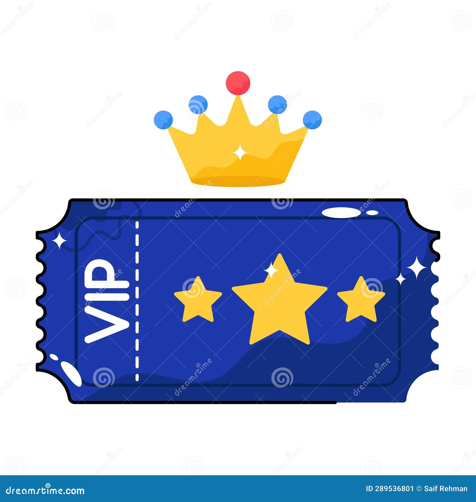 VIP Ticket Doodle Vector Colorful Sticker. EPS 10 File Stock ...