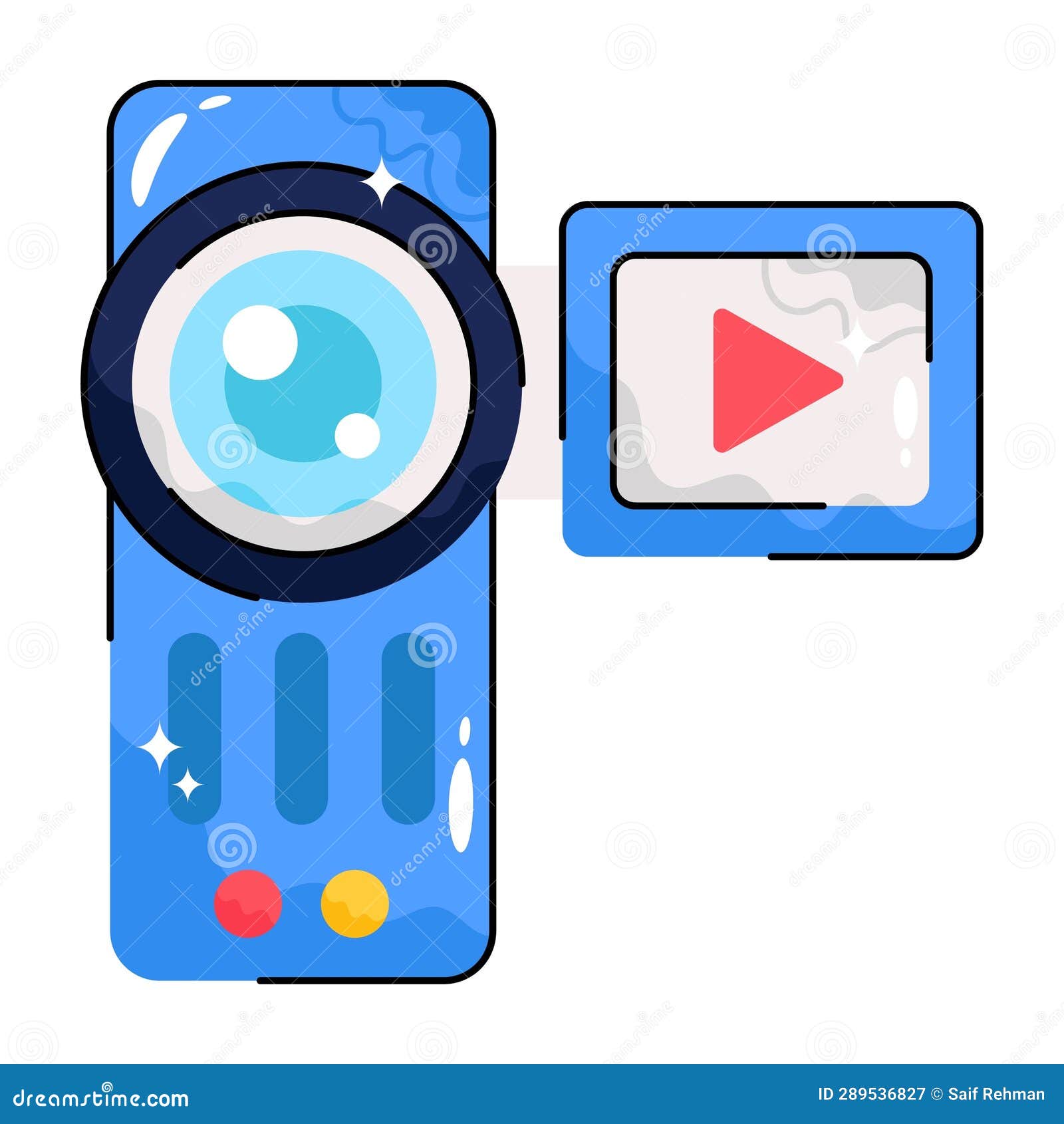 Camcorder Doodle Vector Colorful Sticker. EPS 10 File Stock ...